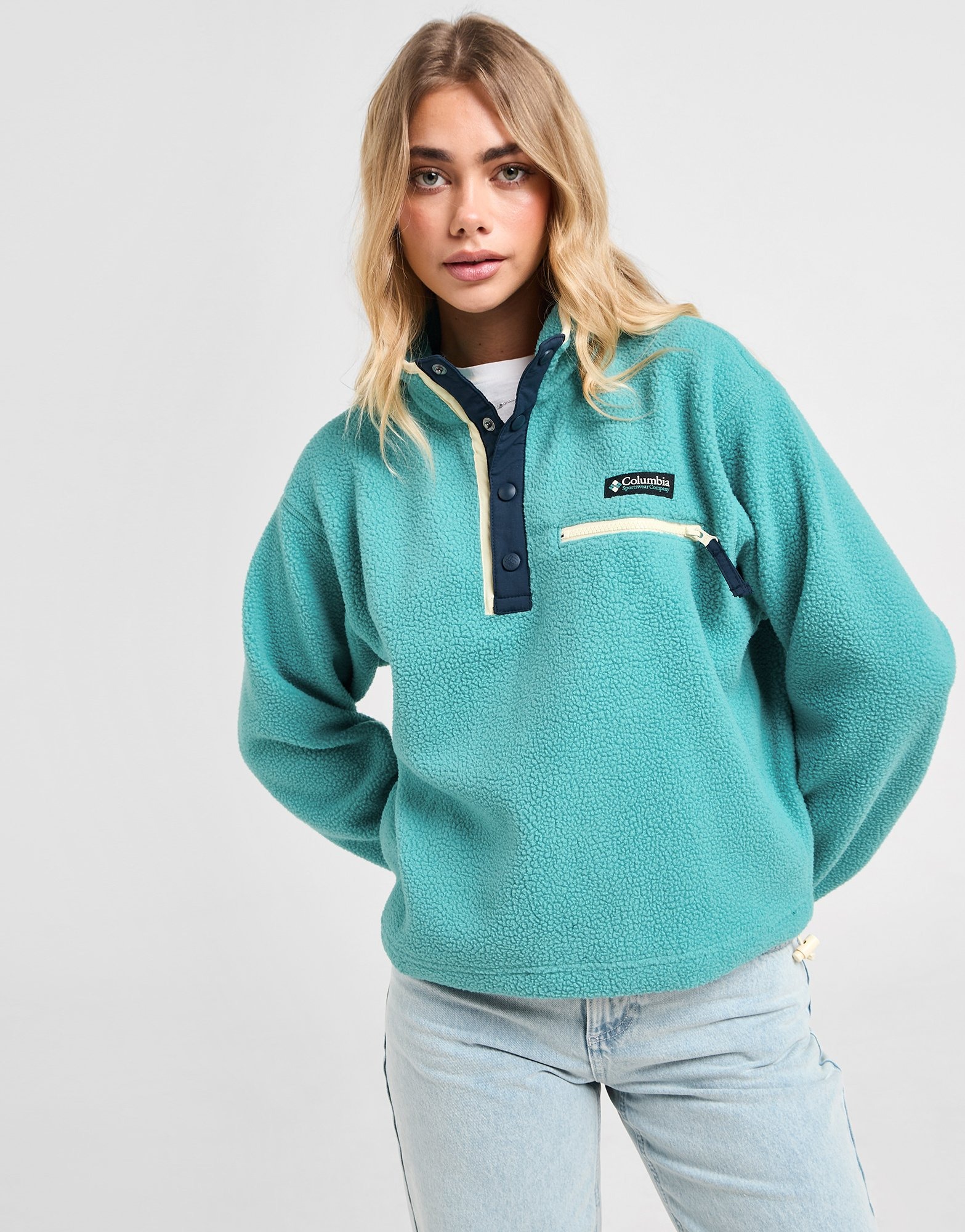 Columbia Helvetia Crop Fleece Top Blau - JD Sports Deutschland