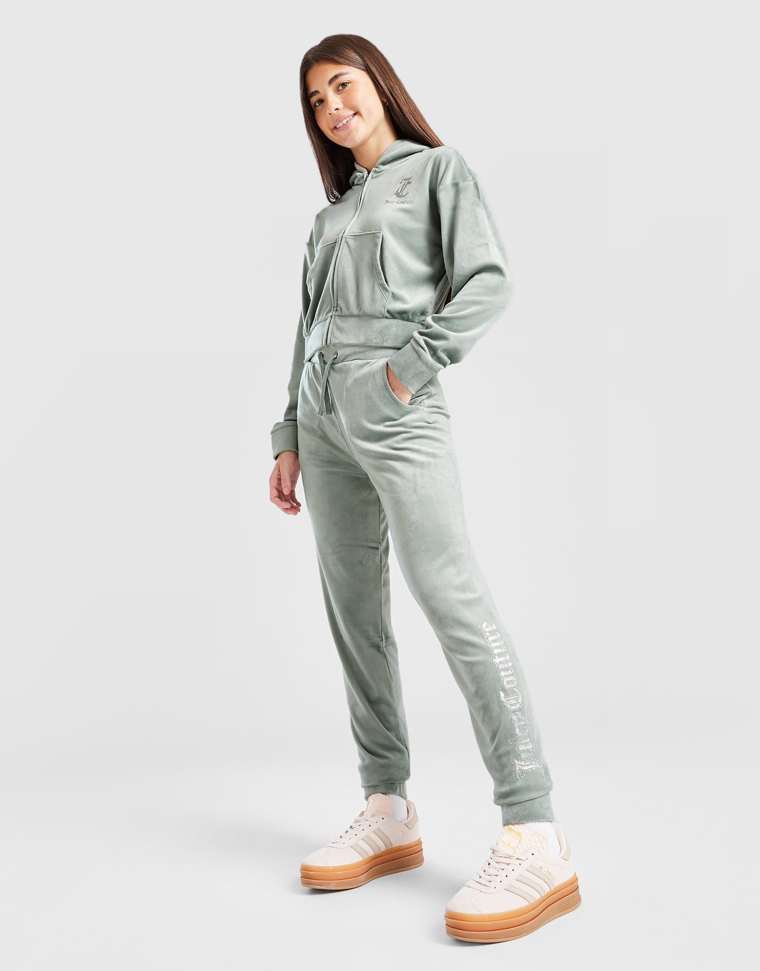 Green JUICY COUTURE Girls' Cuffed Tracksuit Junior - JD Sports NZ