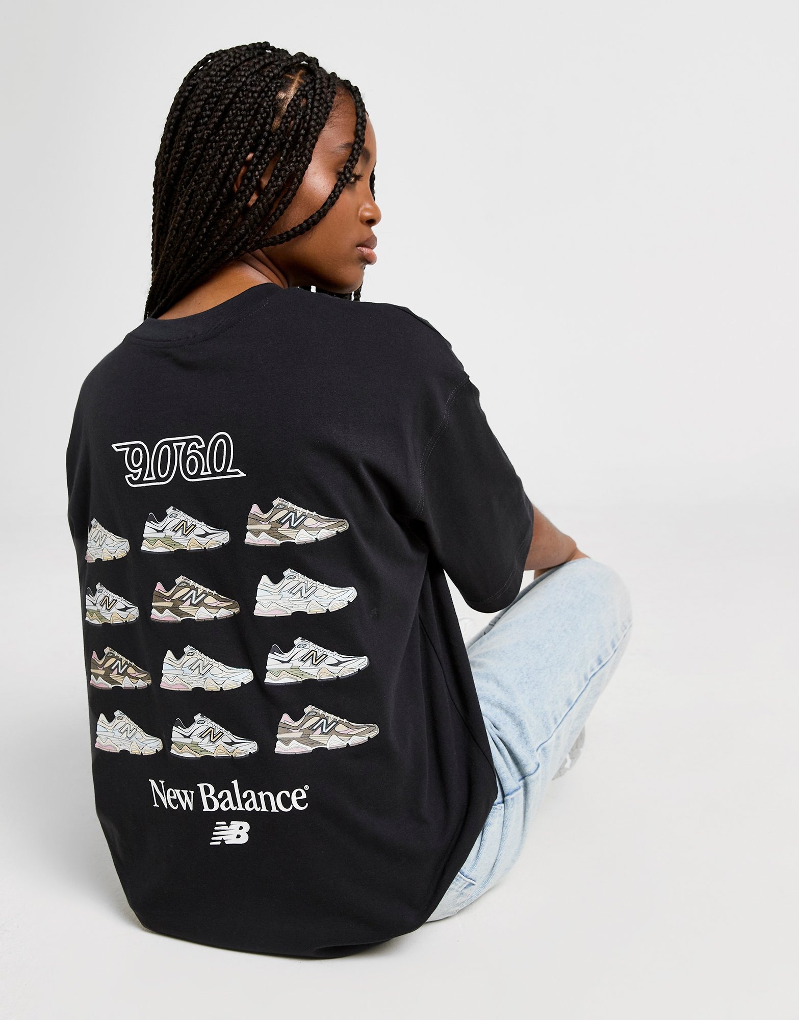 Black New Balance 9060 Footwear Boyfriend T-Shirt - JD Sports Global