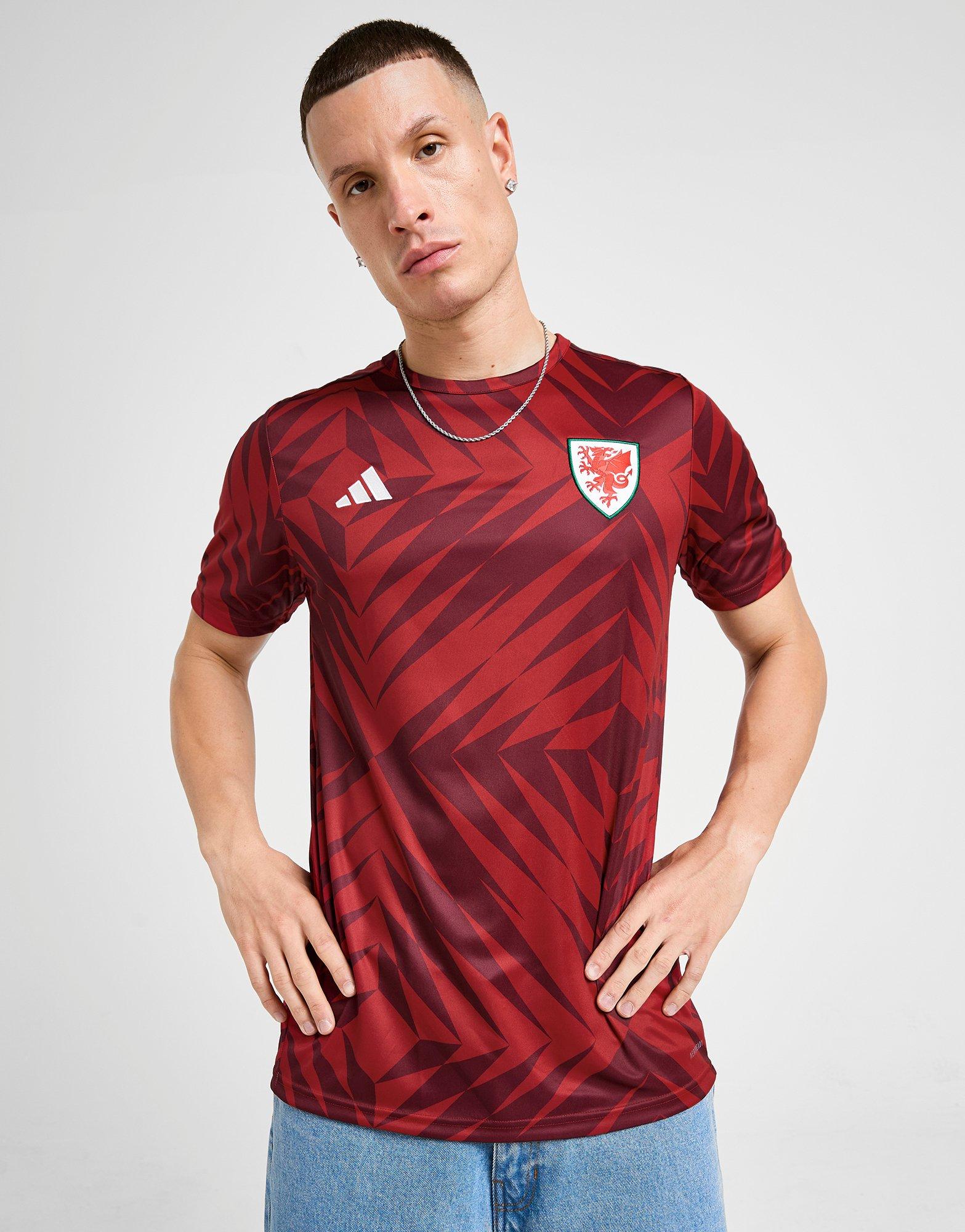 Red adidas Wales Pre Match Shirt - JD Sports