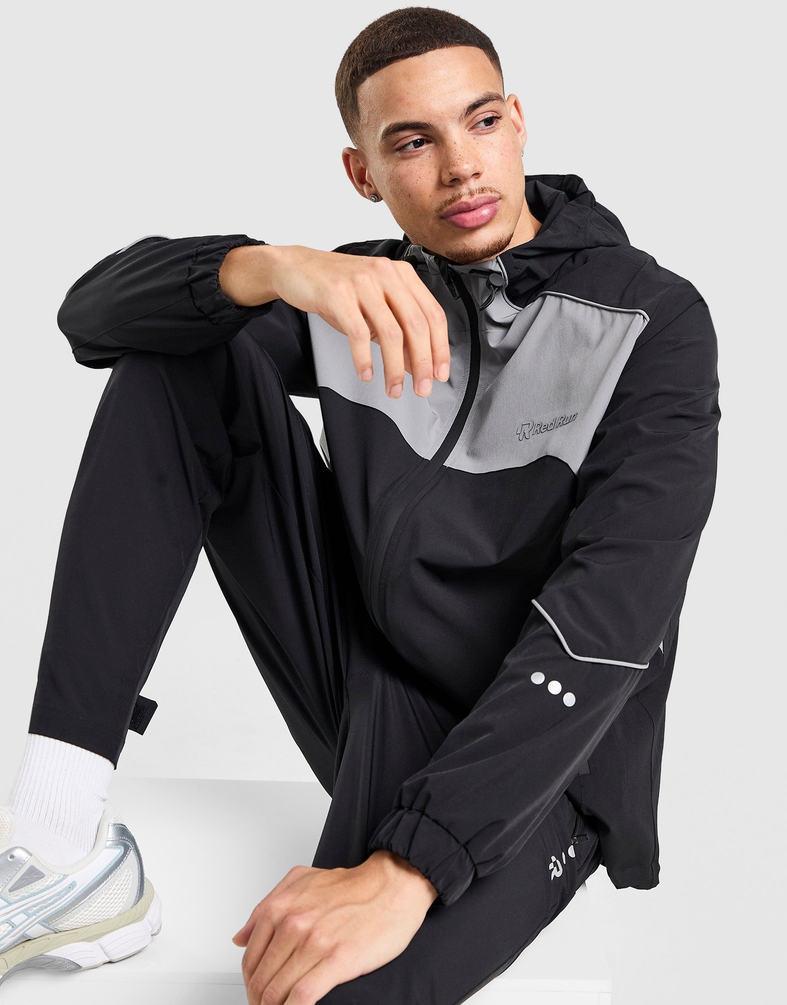 Black Red Run Activewear Trail Blaze Tech Track Jacket - JD Sports Ireland