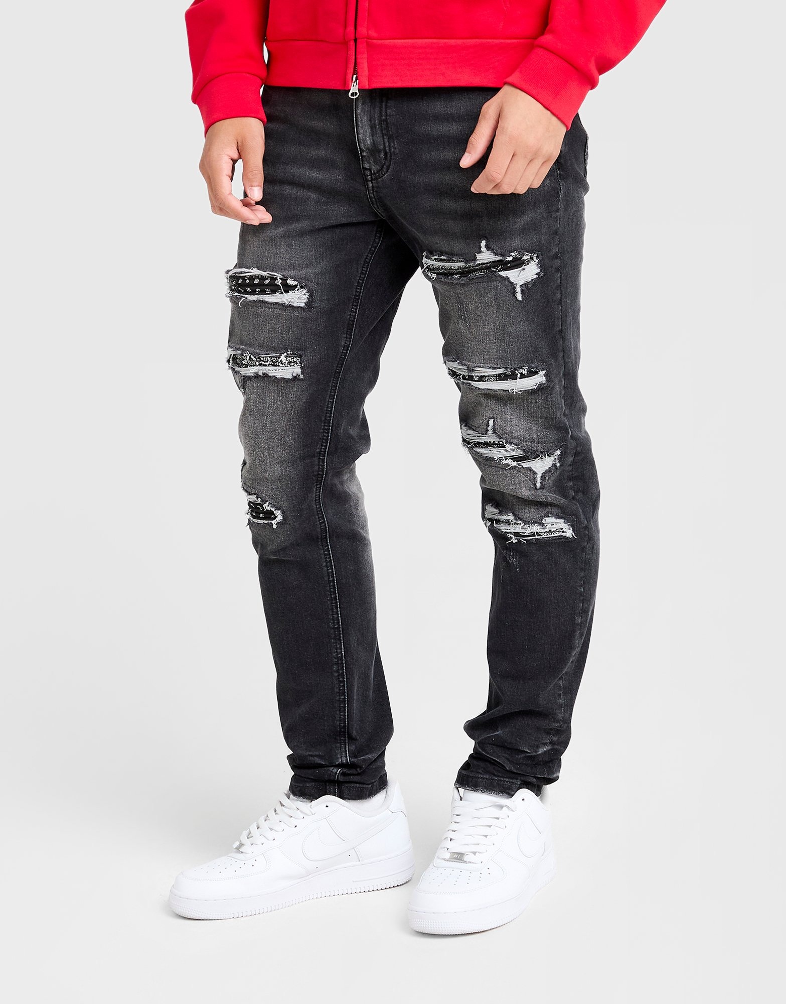Supply & Demand Paze Slim Ripped Jeans Noir- JD Sports France