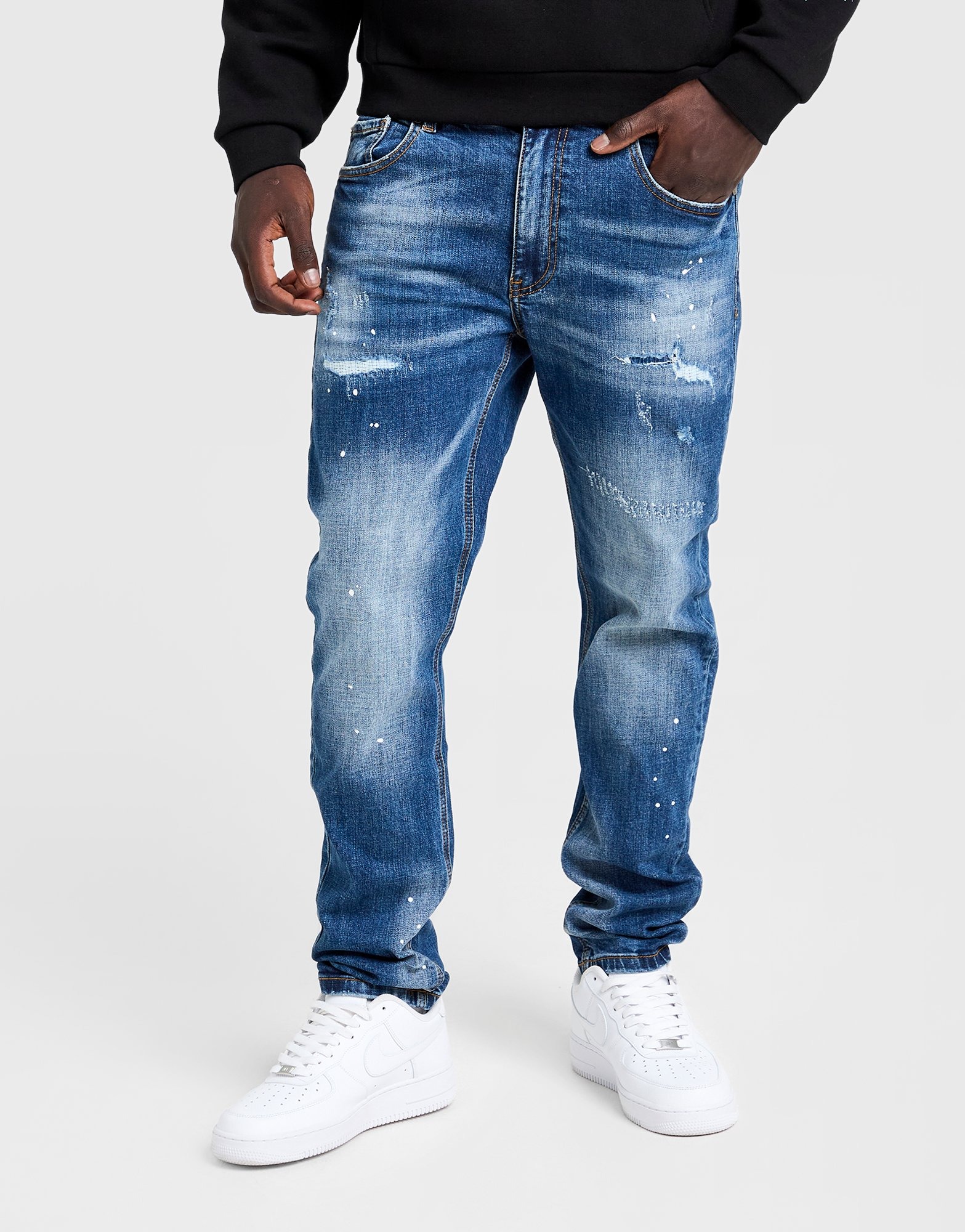 Denim Supply & Demand Blot Slim Ripped Jeans - JD Sports Sverige