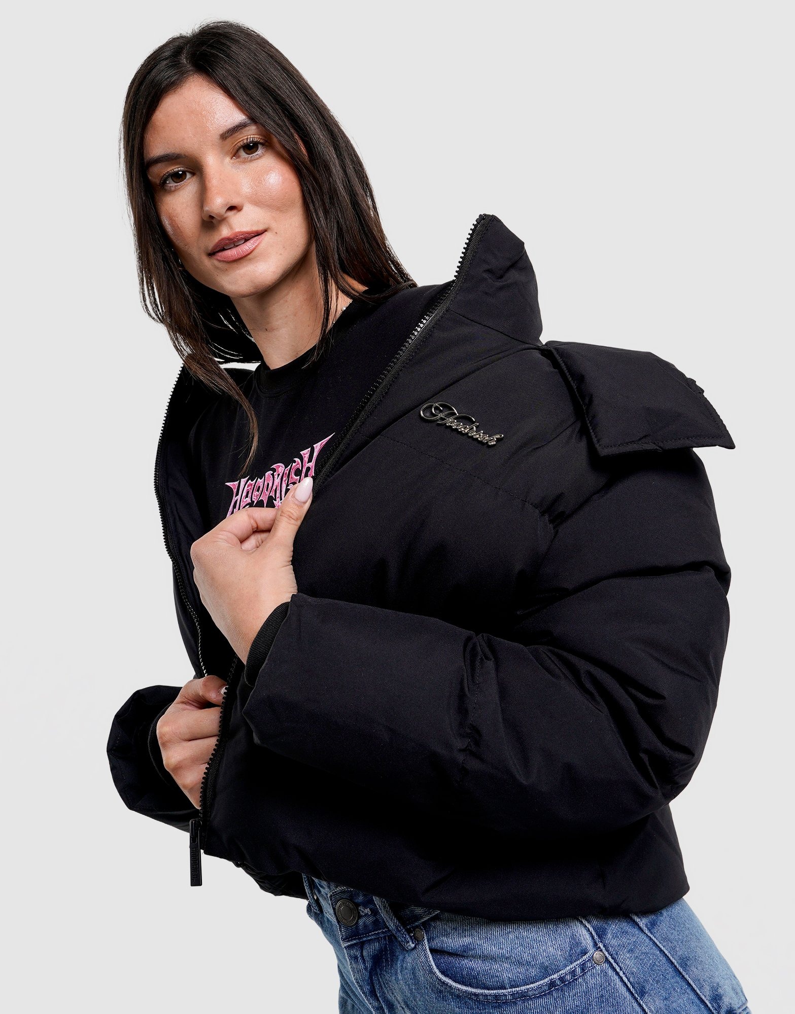 Black Hoodrich Hugo Cropped Puffer Jacket - JD Sports Ireland