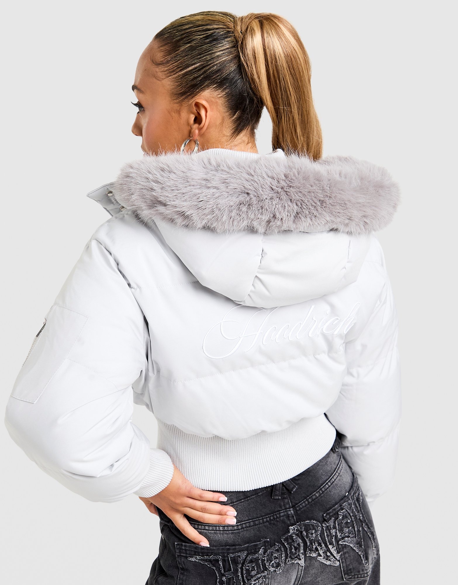 Grey Hoodrich Forsyth Fit Puffer Jacket - JD Sports Ireland