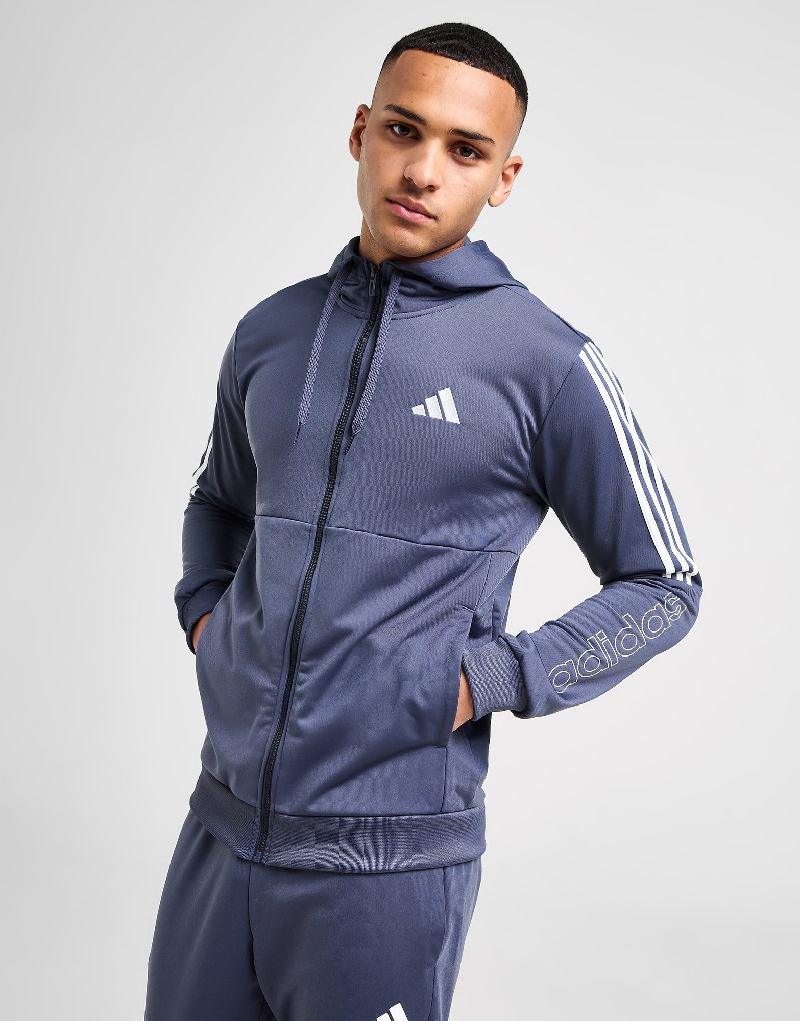 Blue adidas Poly Energize Hoodie - JD Sports Global