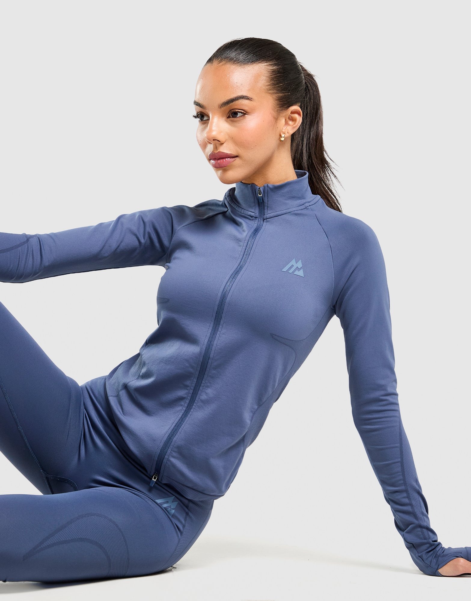 Blue MONTIREX Evolve Seamless Full Zip Top | JD Sports UK