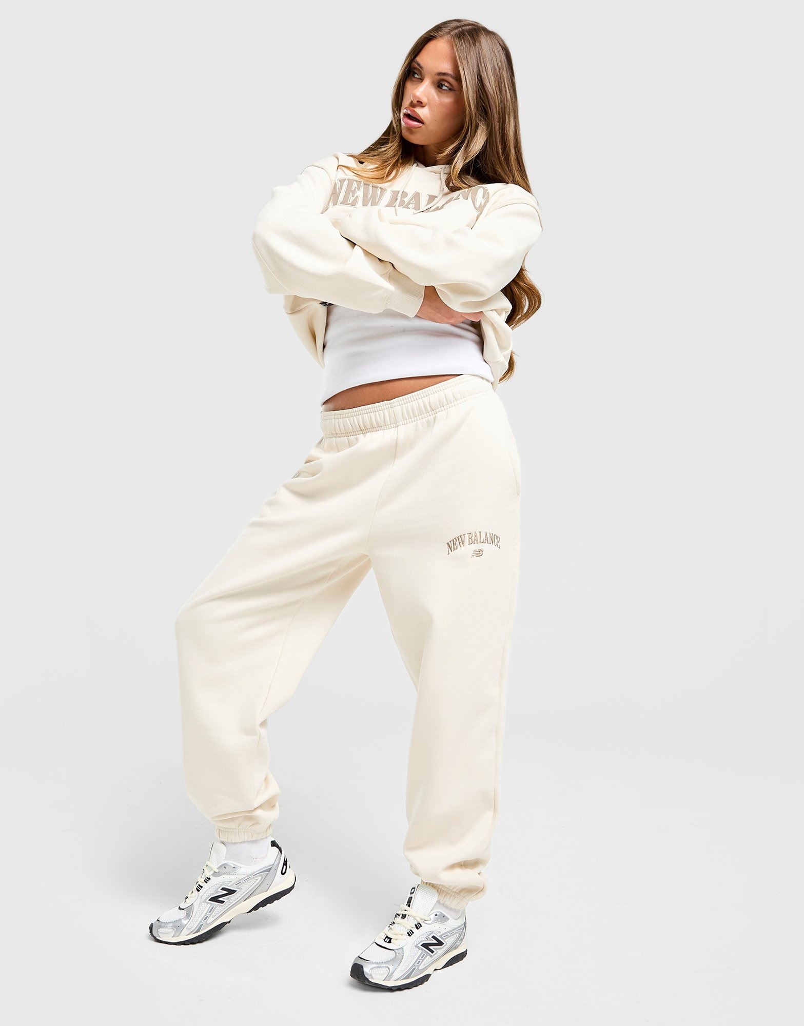 Brown New Balance Varsity Cuffed Joggers - JD Sports Global