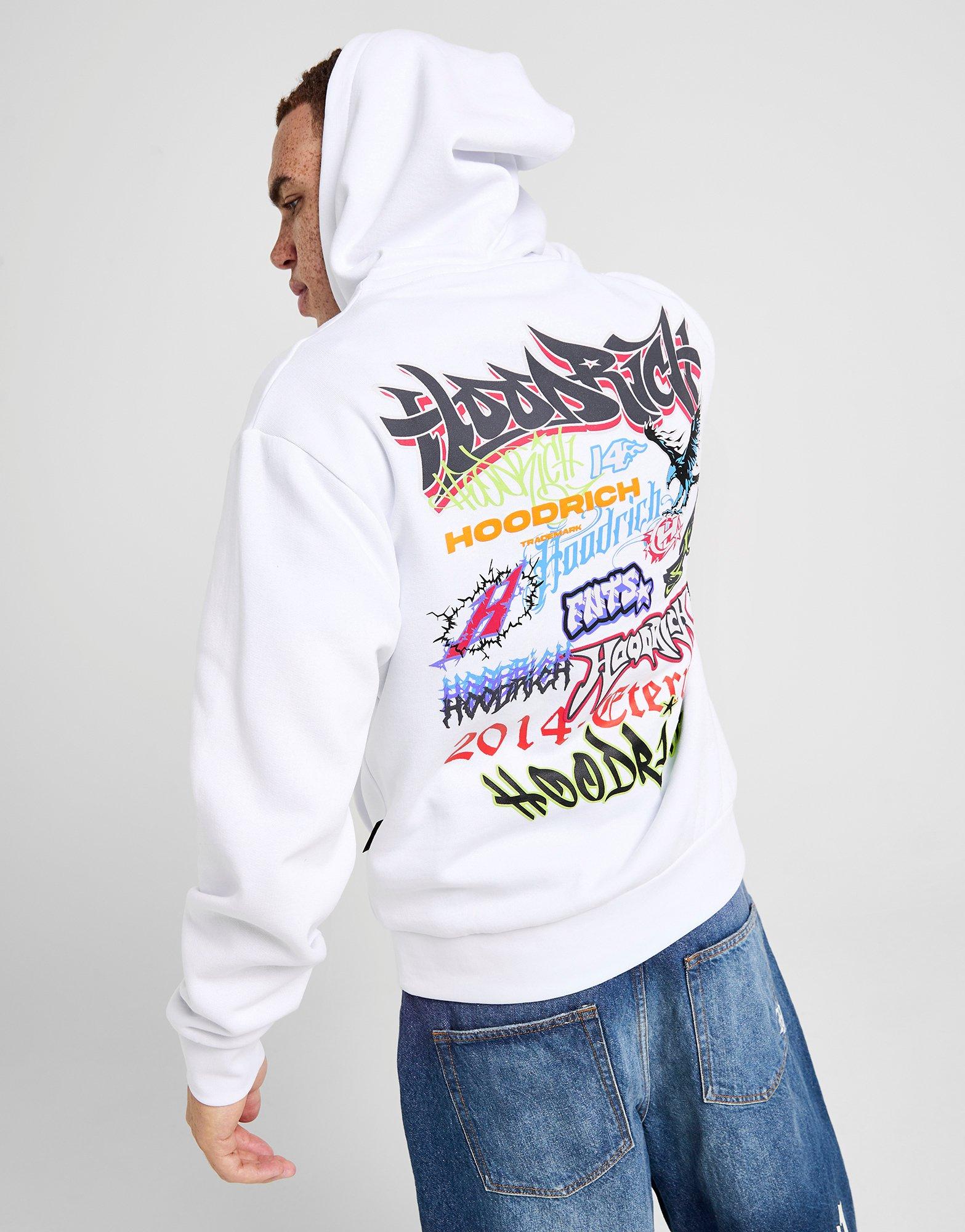 White Hoodrich Graffiti Rave Hoodie - JD Sports NZ