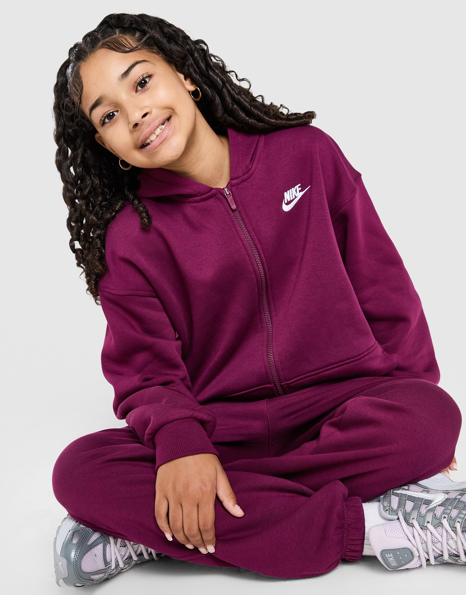 Nike Girls' Club Fleece Full Zip Hoodie Kinder Rot - JD Sports Österreich
