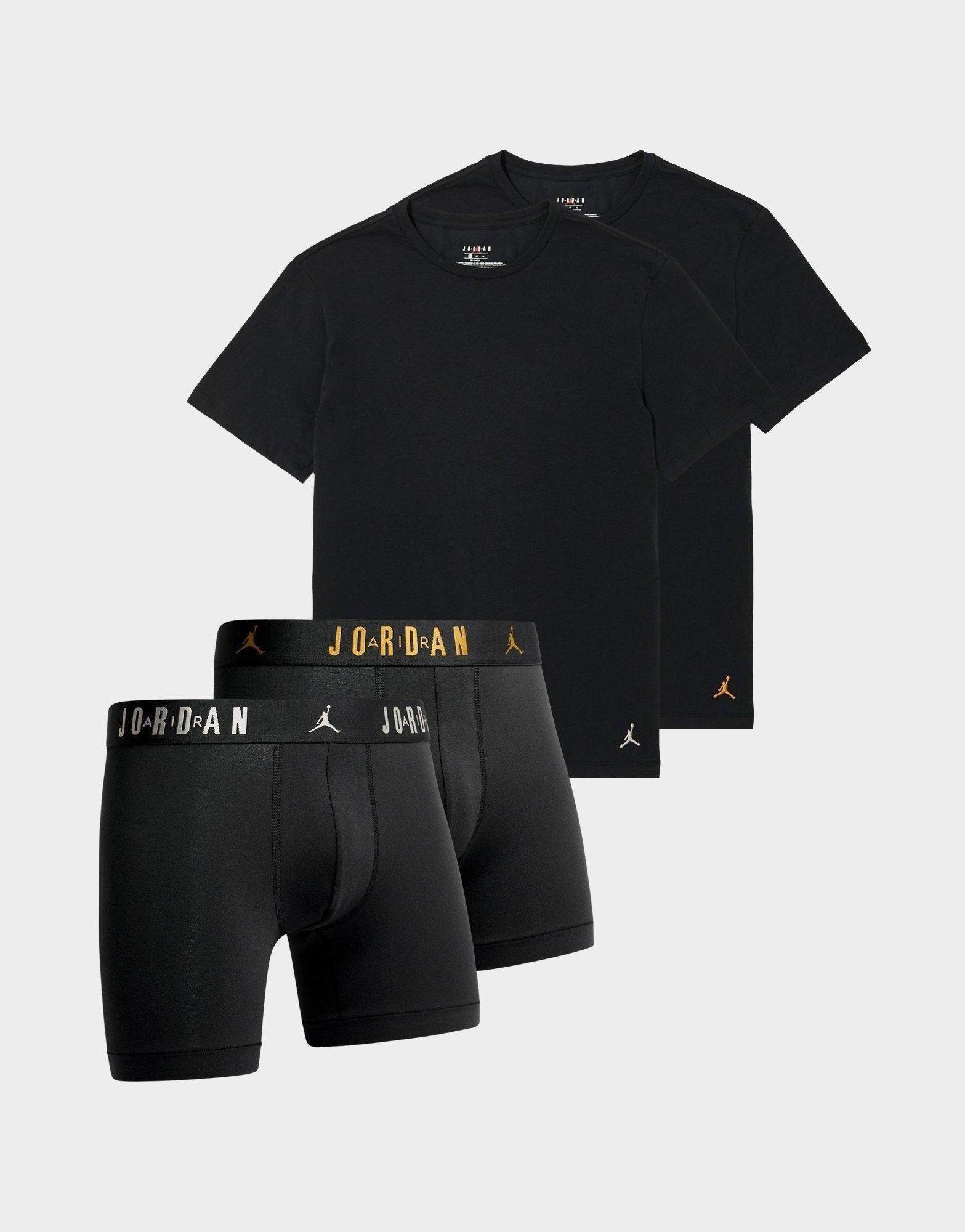 Black Jordan 4-Pack T-Shirts/Boxers Set - JD Sports NZ