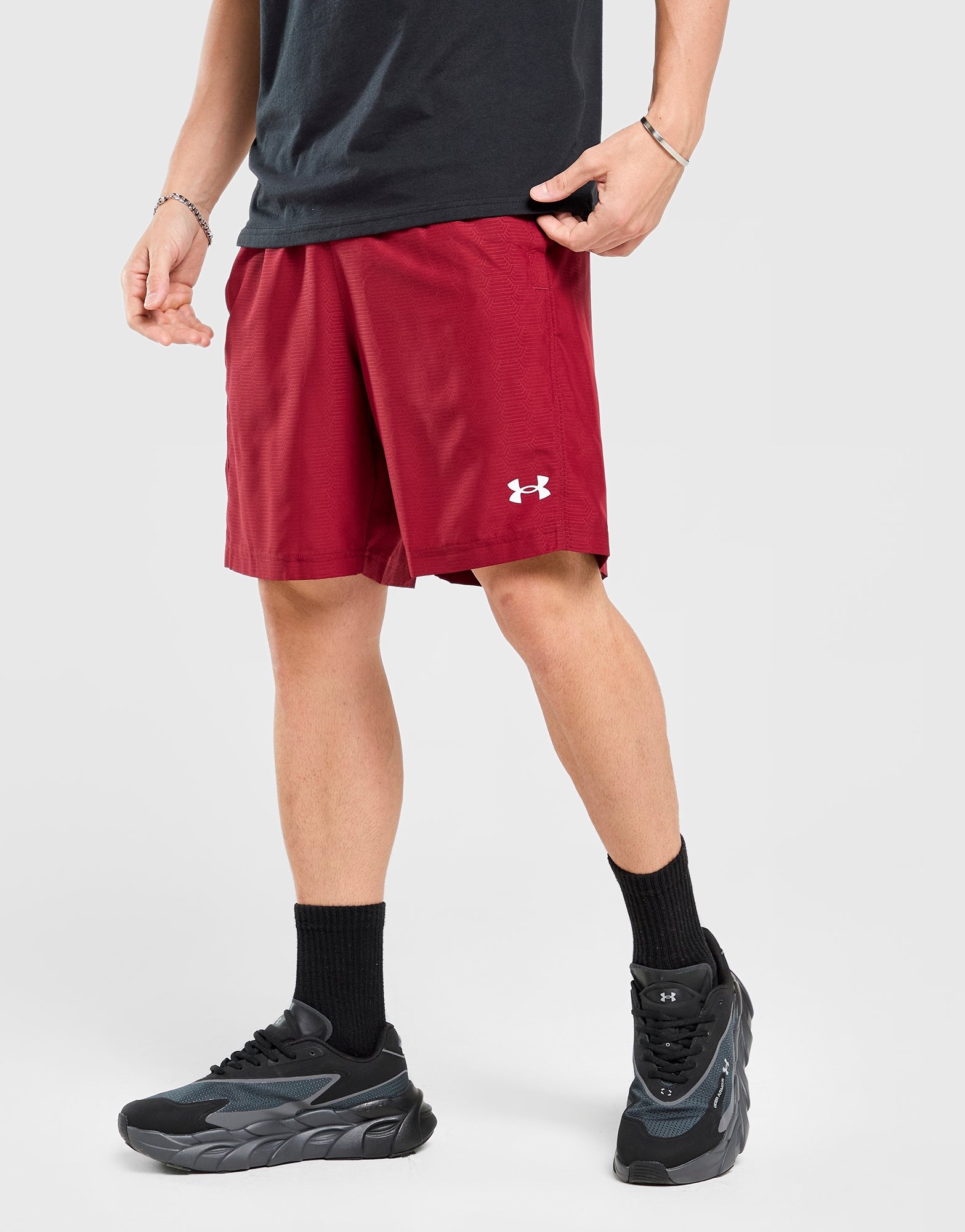 Under Armour Short Tech Embossed Rouge- JD Sports France