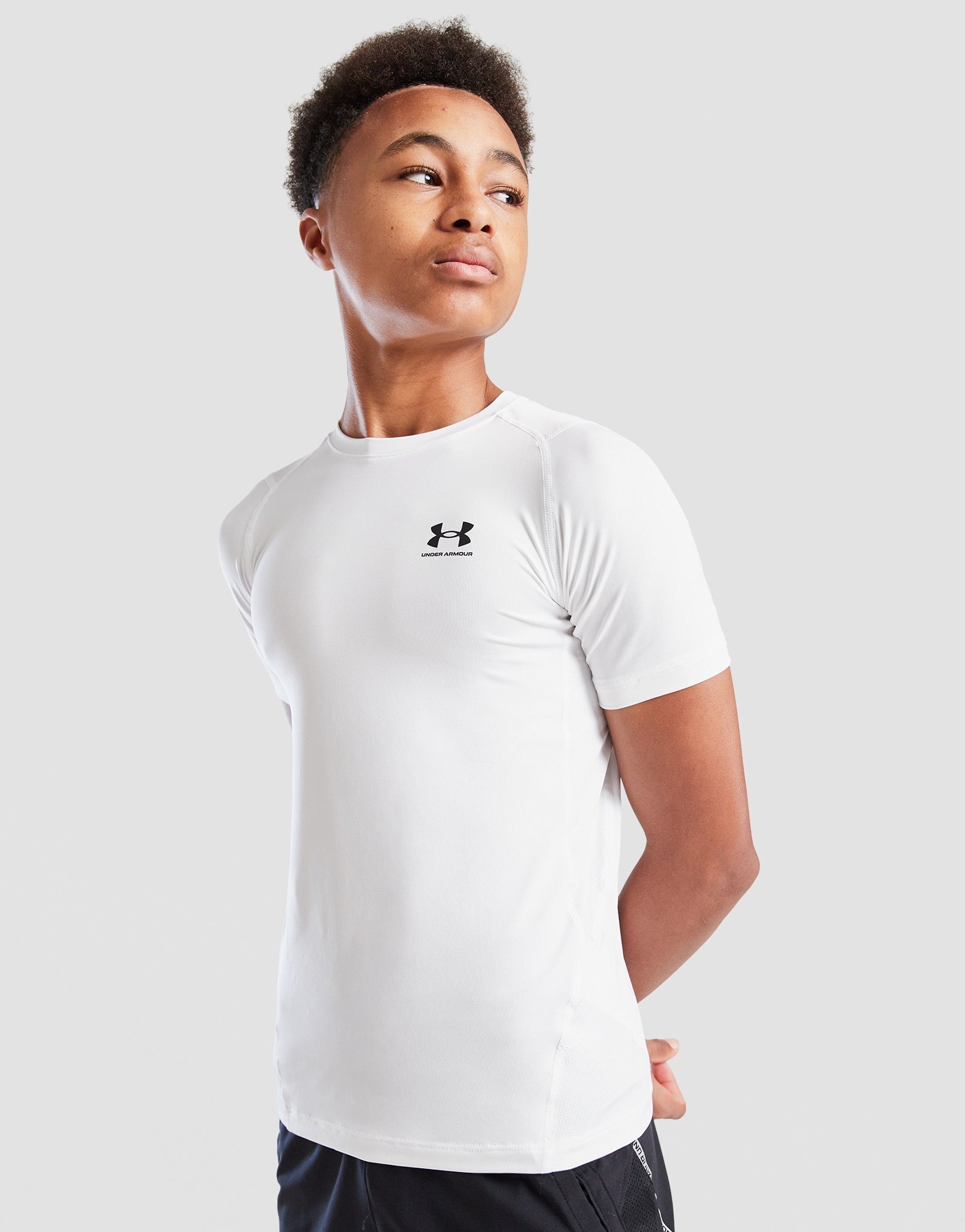 White Under Armour HeatGear T-Shirt Junior | JD Sports UK