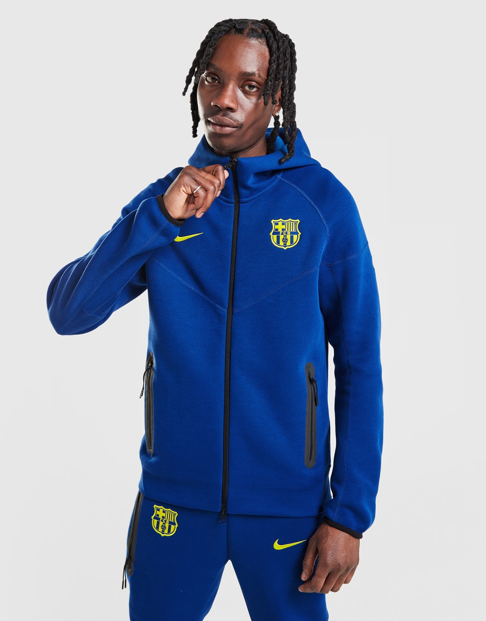Nike FC Barcelona Tech Fleece Hoodie Blau - JD Sports Österreich