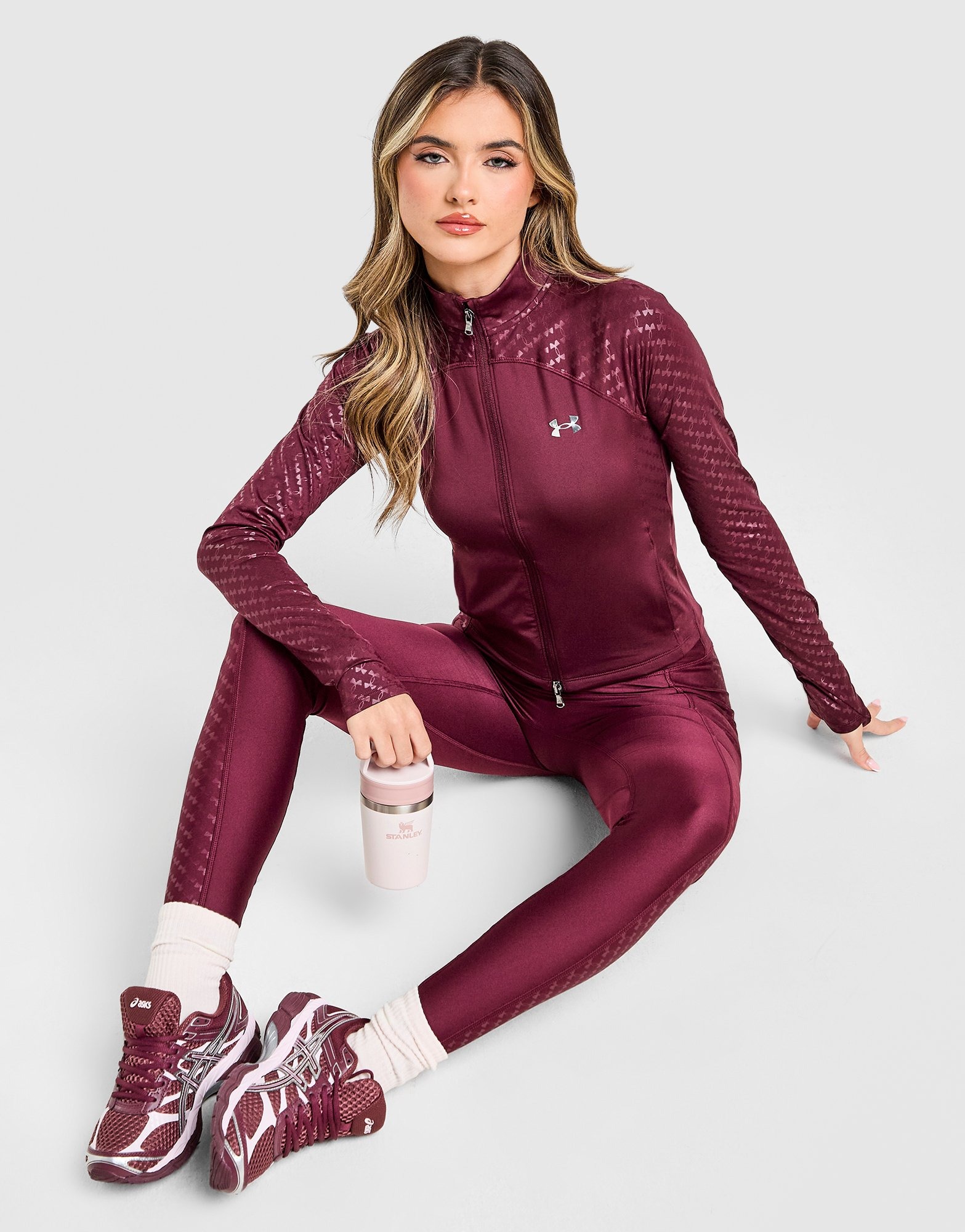 Under Armour Haut zippé Embossed Rouge- JD Sports France