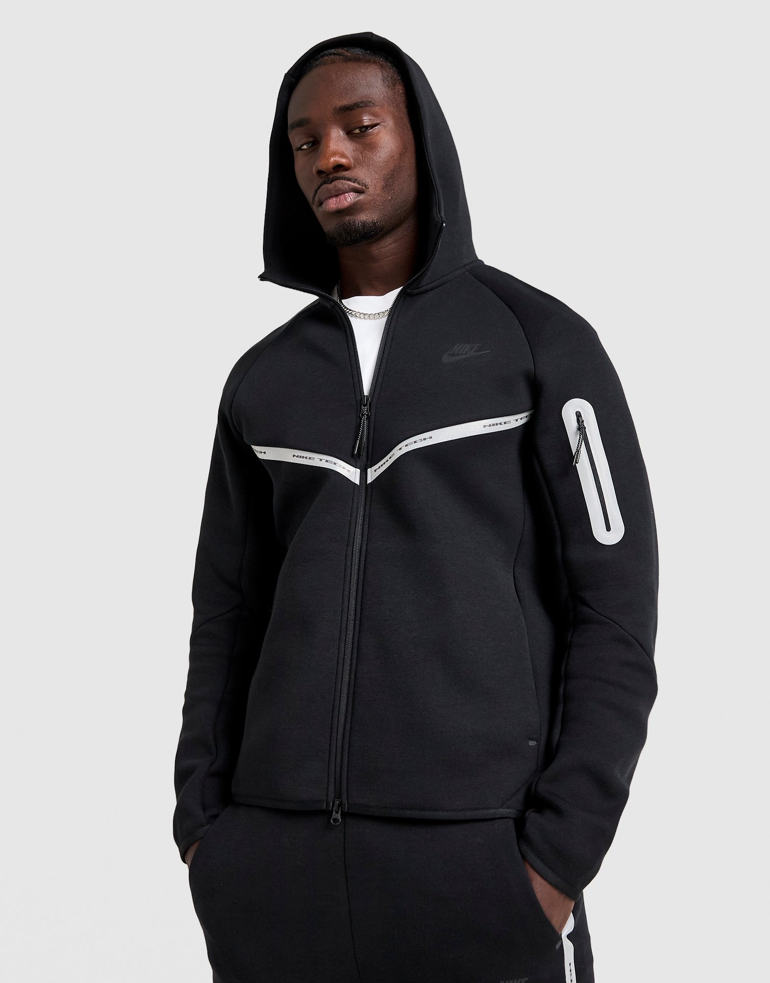 Nike Sweat à Capuche Zippé Nike Fleech Tech Homme Noir- JD Sports France