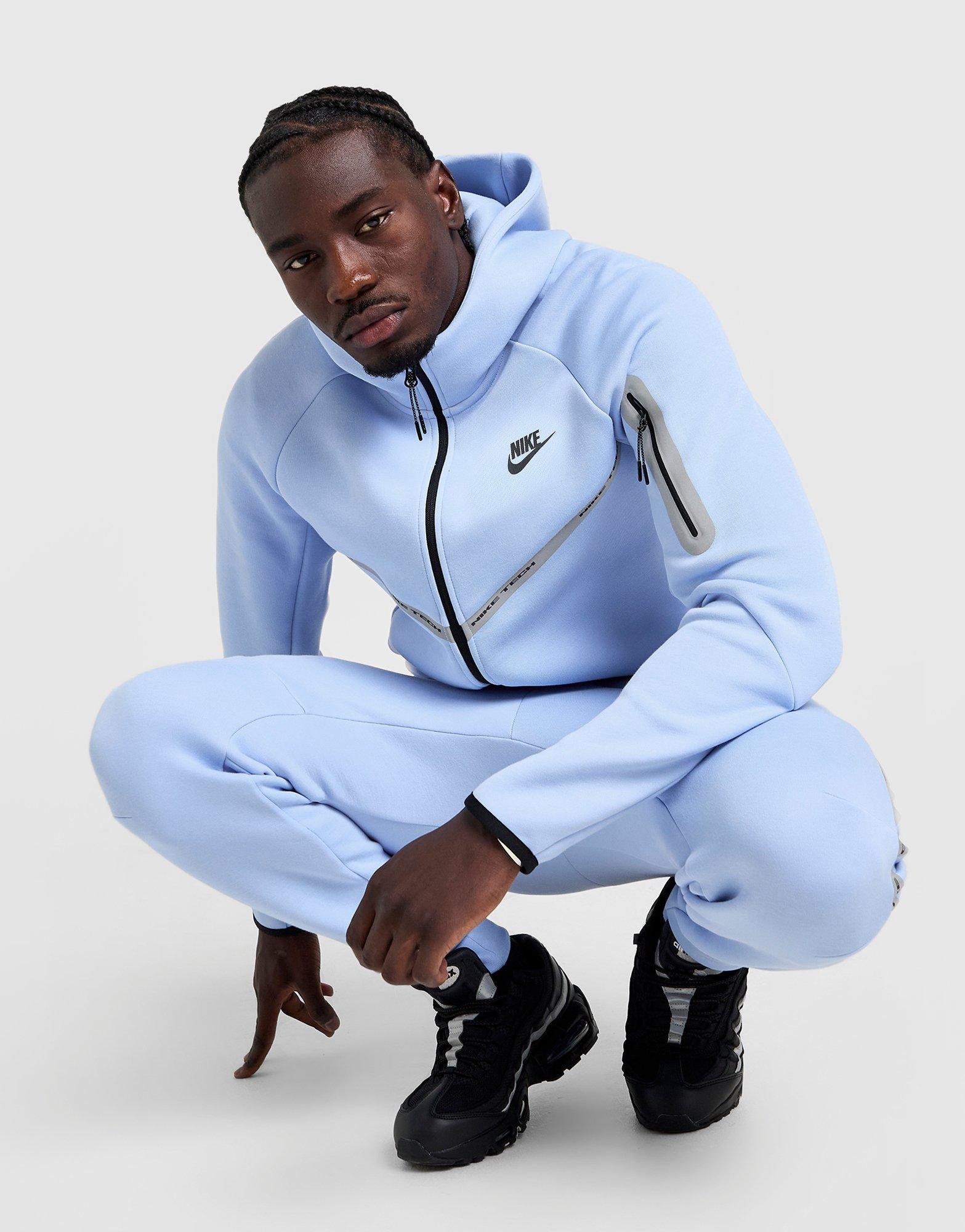 Blue Nike Tech Fleece Reflective Full Zip Hoodie - JD Sports Australia