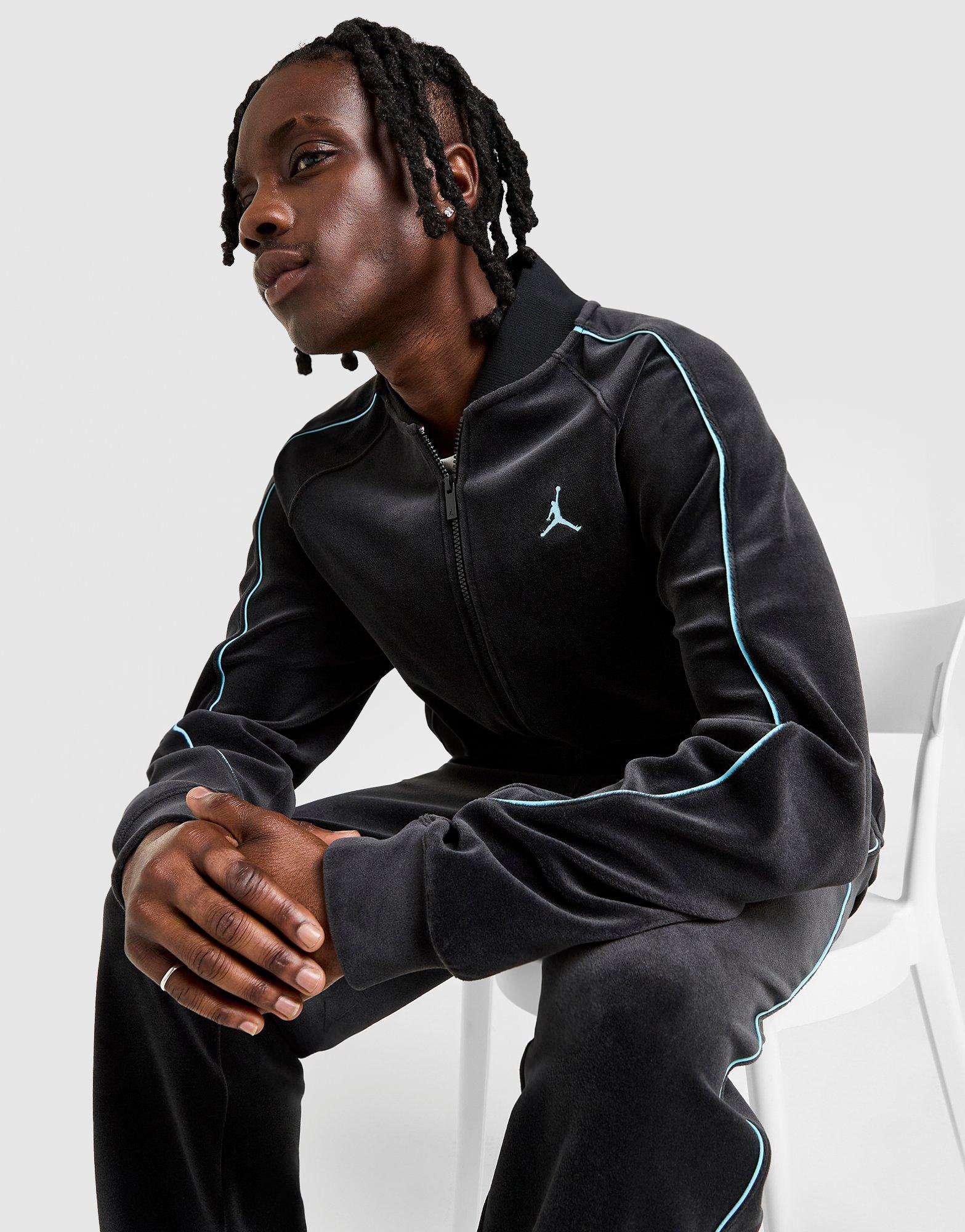 Black Jordan Velour Track Top - JD Sports NZ