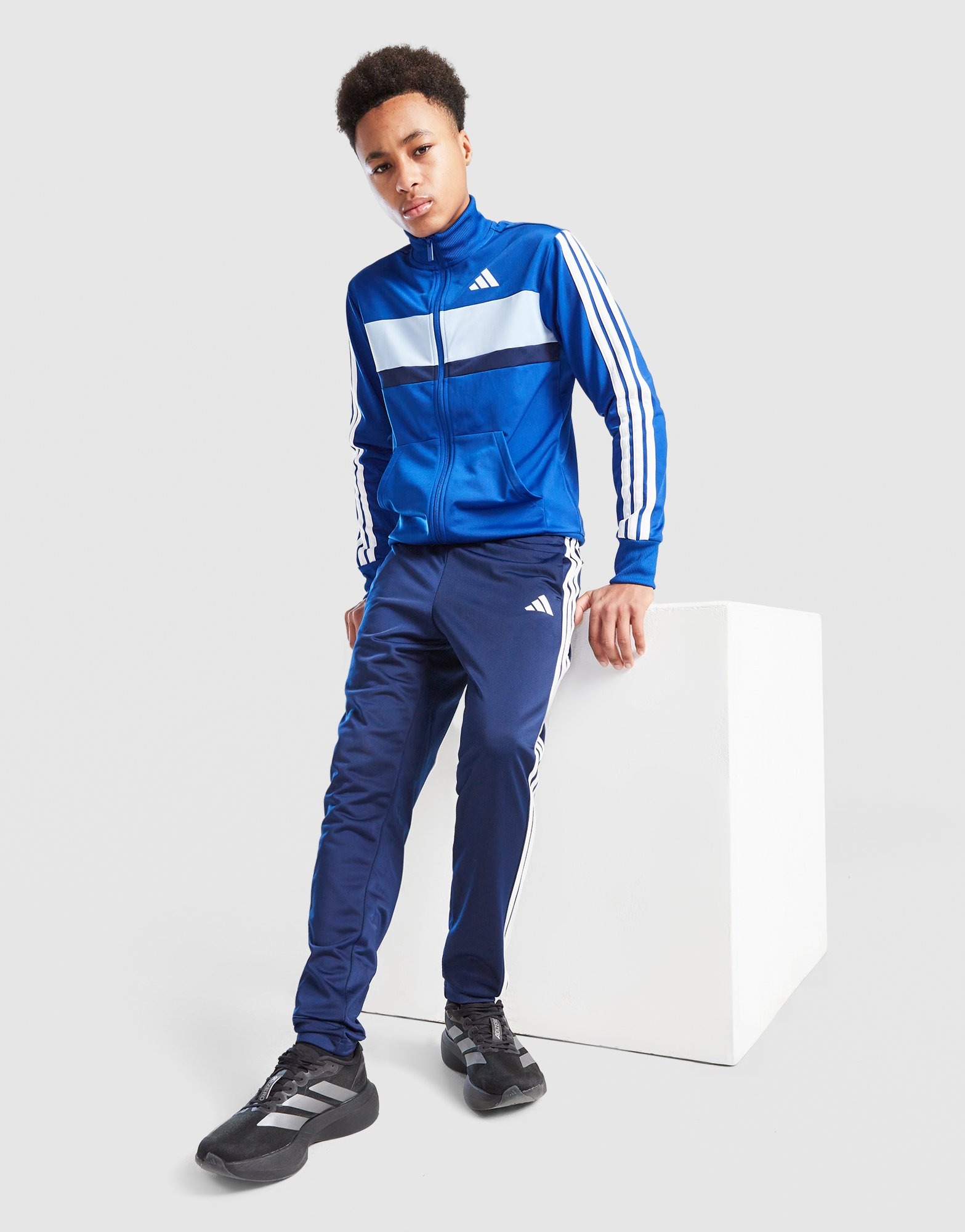adidas Survêtement maille 3 bandes Seasonal Essentials Tiberio Enfants Bleu- JD Sports France
