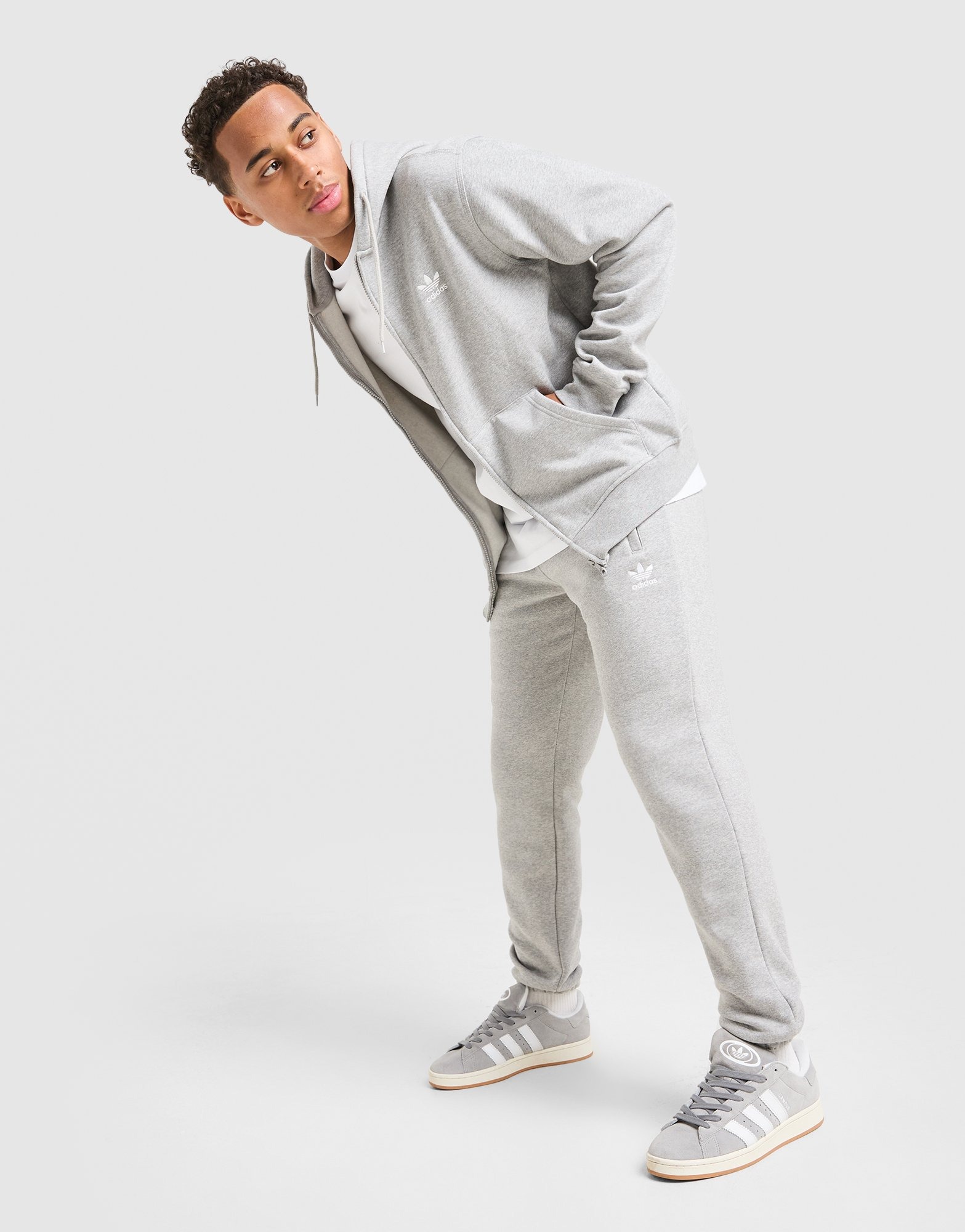 Grey adidas Originals Trefoil Essential Joggers - JD Sports NZ