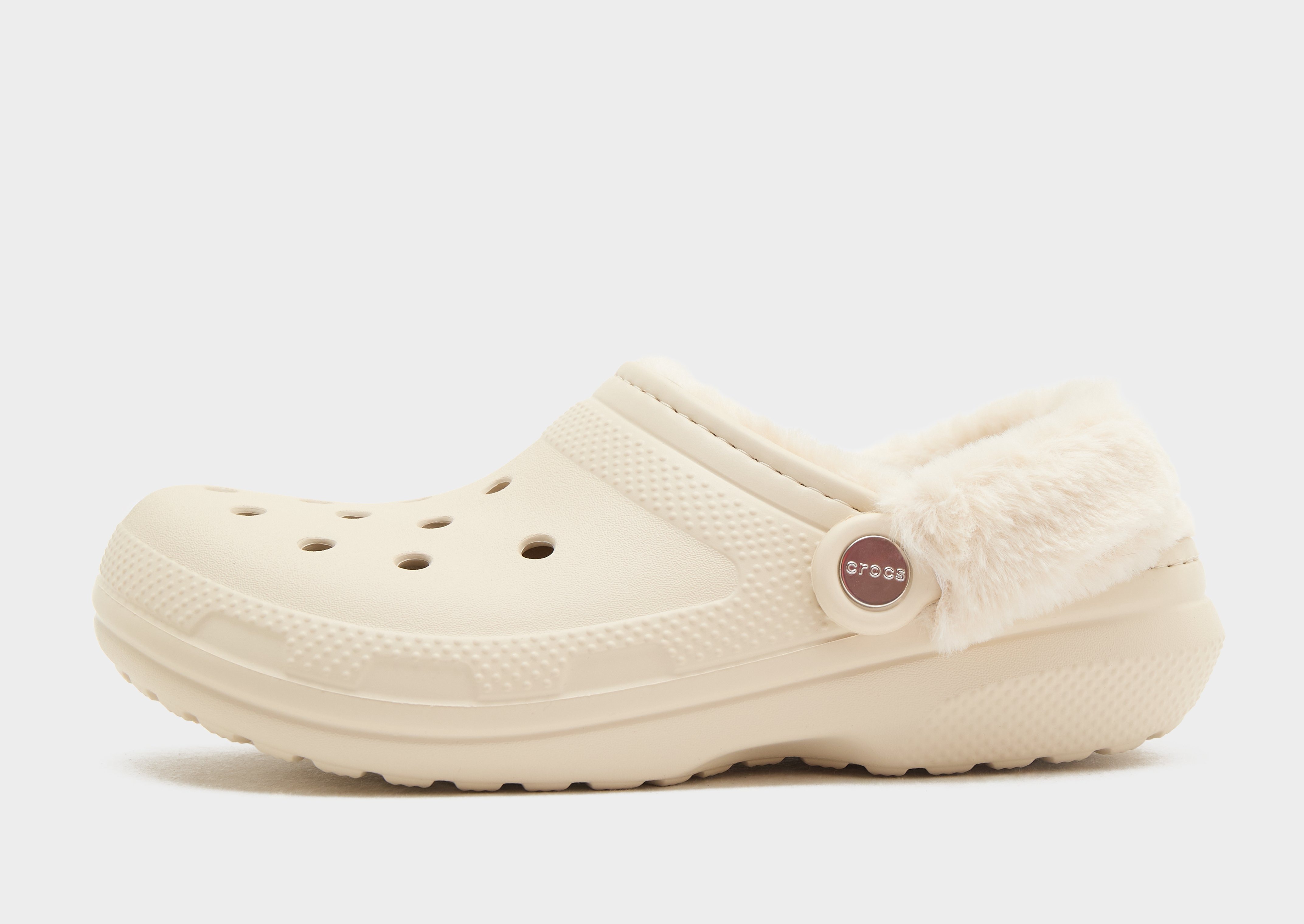 White Crocs Lined Fuzz Strap Clog Women's | JD Sports UK
