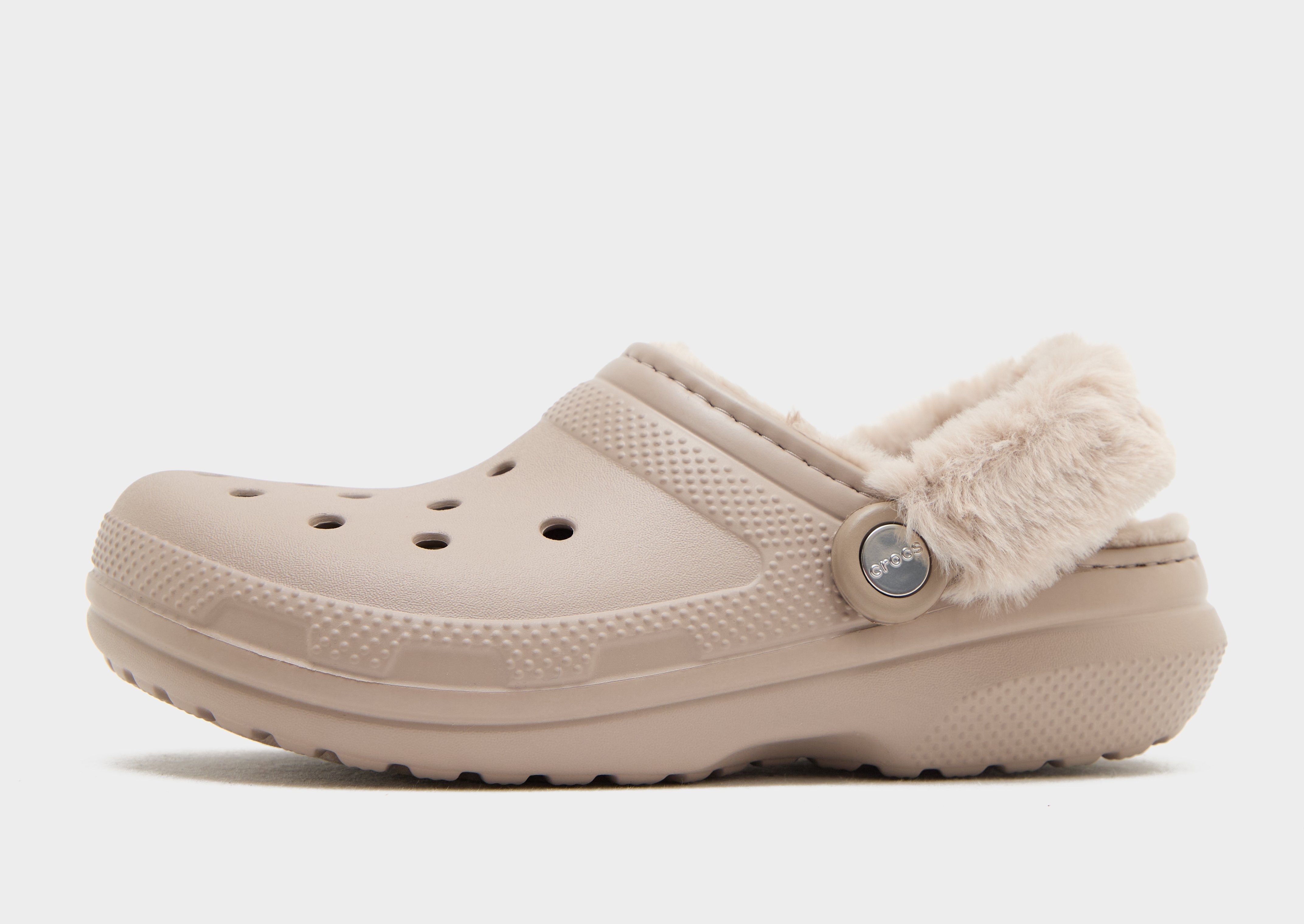 Brown Crocs Lined Fuzz Strap Clog Women's | JD Sports UK