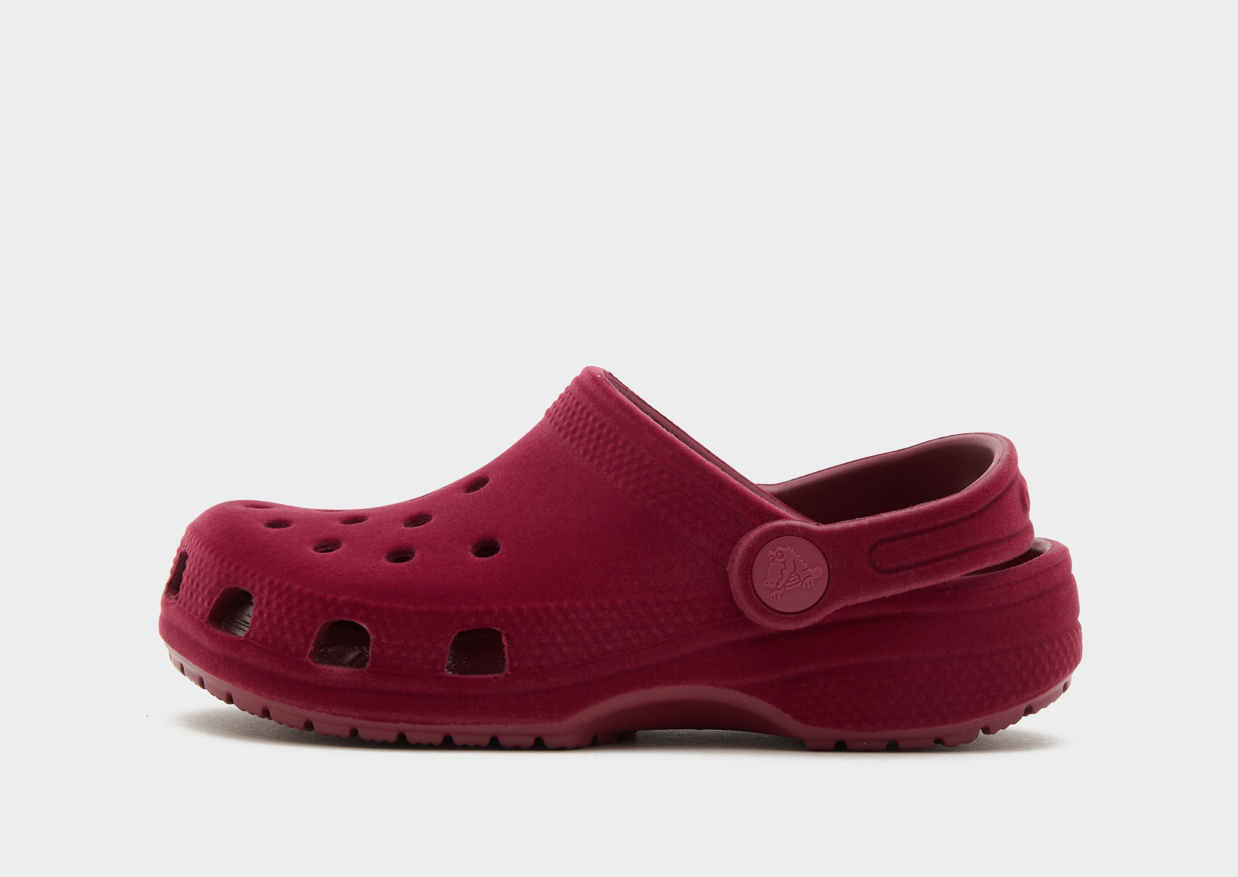 Red Crocs Classic Clog Velvet Children | JD Sports UK