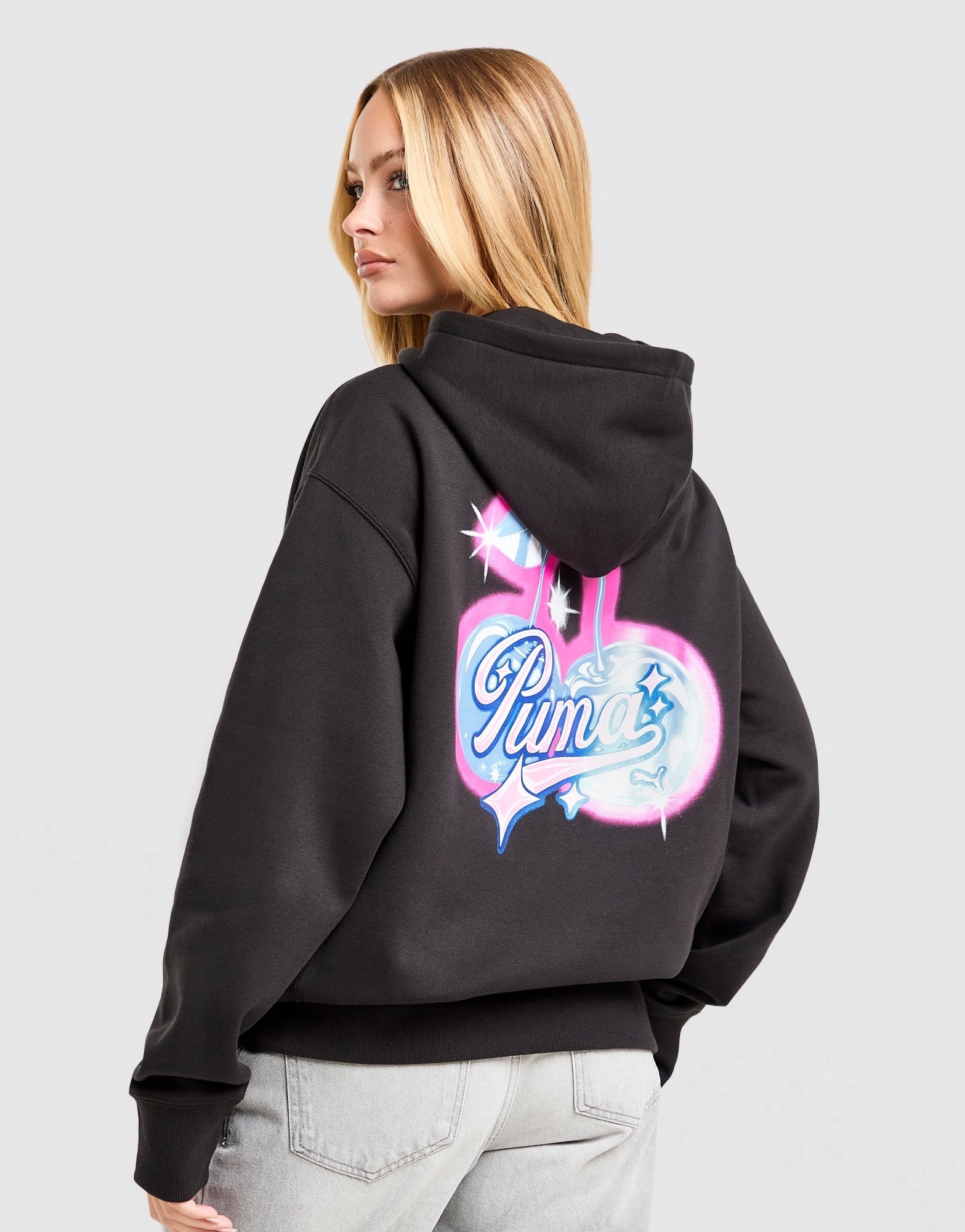 Black PUMA Hoops Cherry Graphic Hoodie - JD Sports NZ