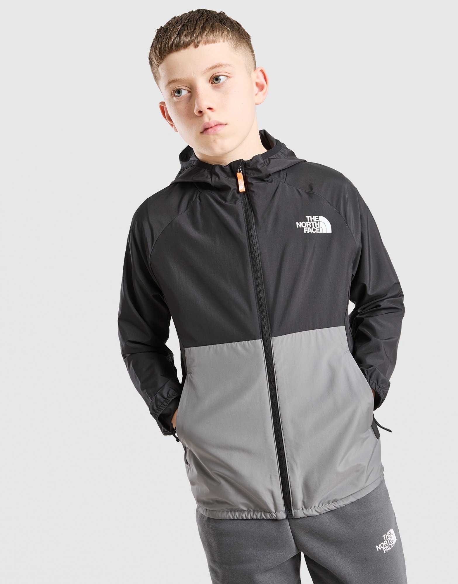 Black The North Face Block Windbreaker Jacket Junior | JD Sports UK