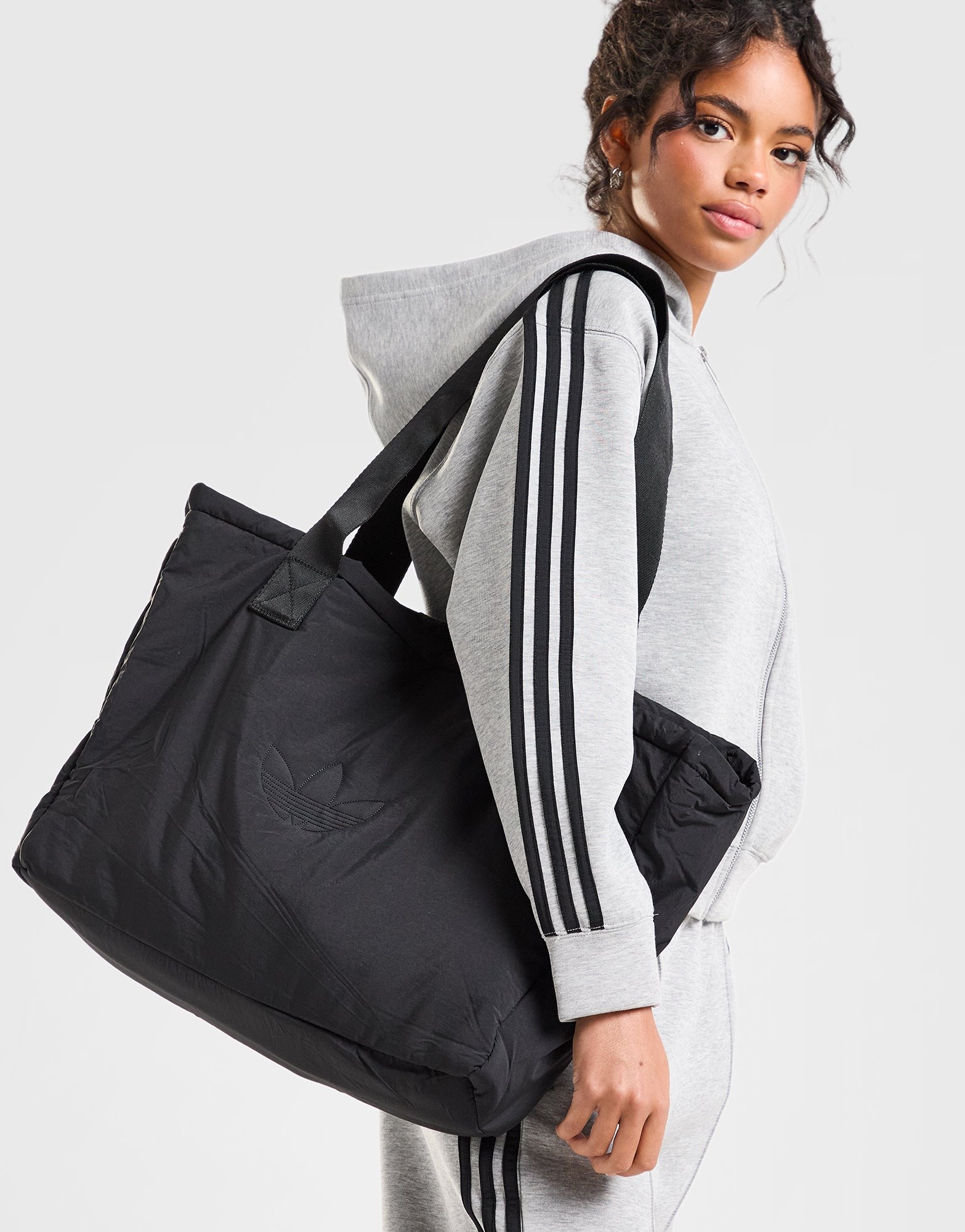 Black adidas Originals Nylon Trefoil Tote Bag - JD Sports Global