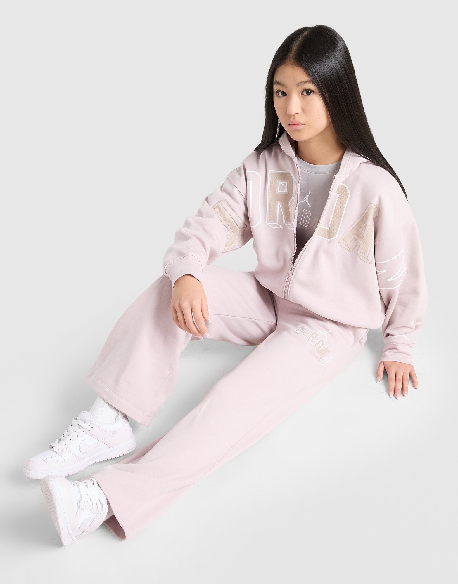 Purple Jordan Girls' Logo Wide Leg Joggers Junior - JD Sports Global