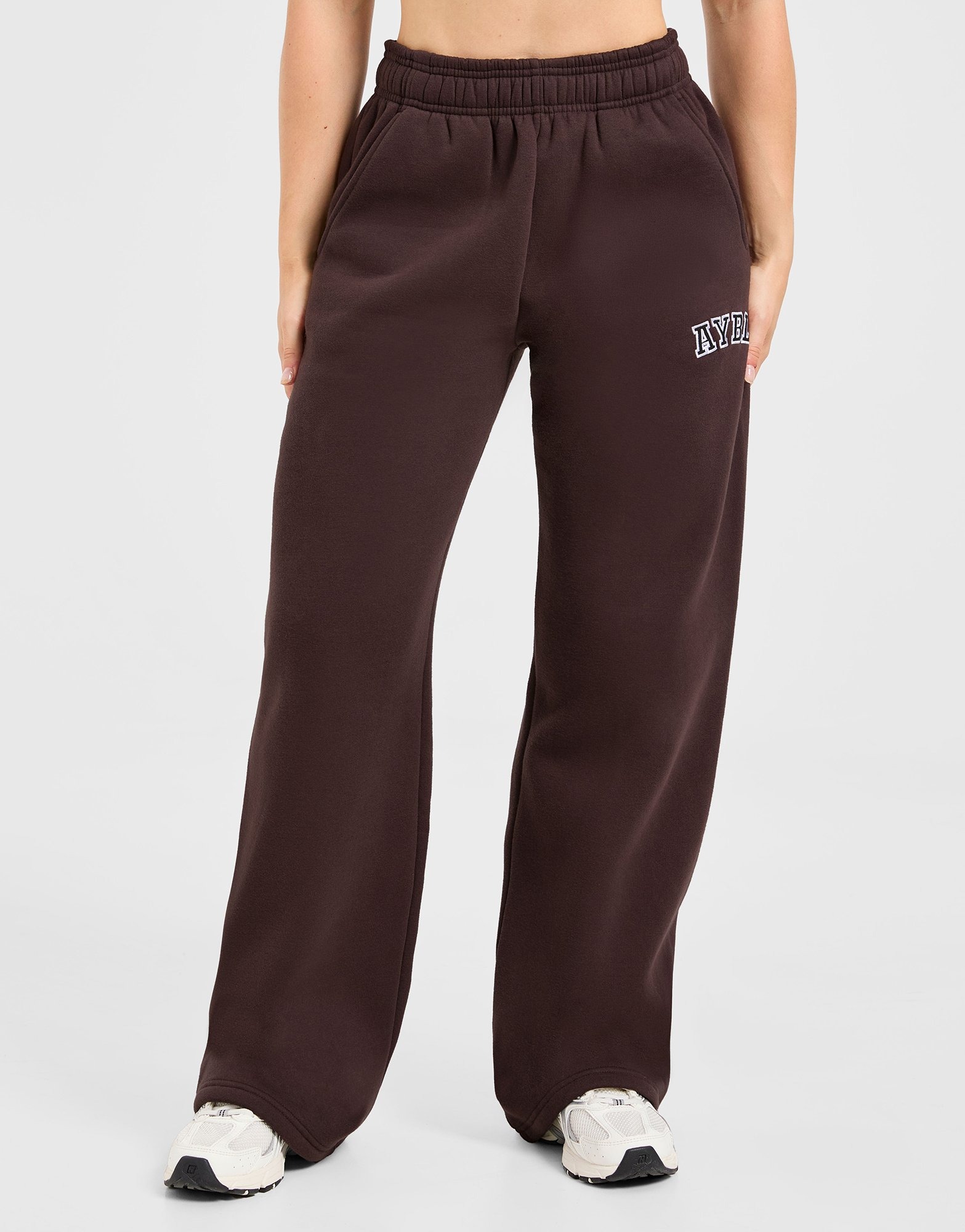 Brown AYBL Varsity 2.0 Wide Leg Joggers | JD Sports UK