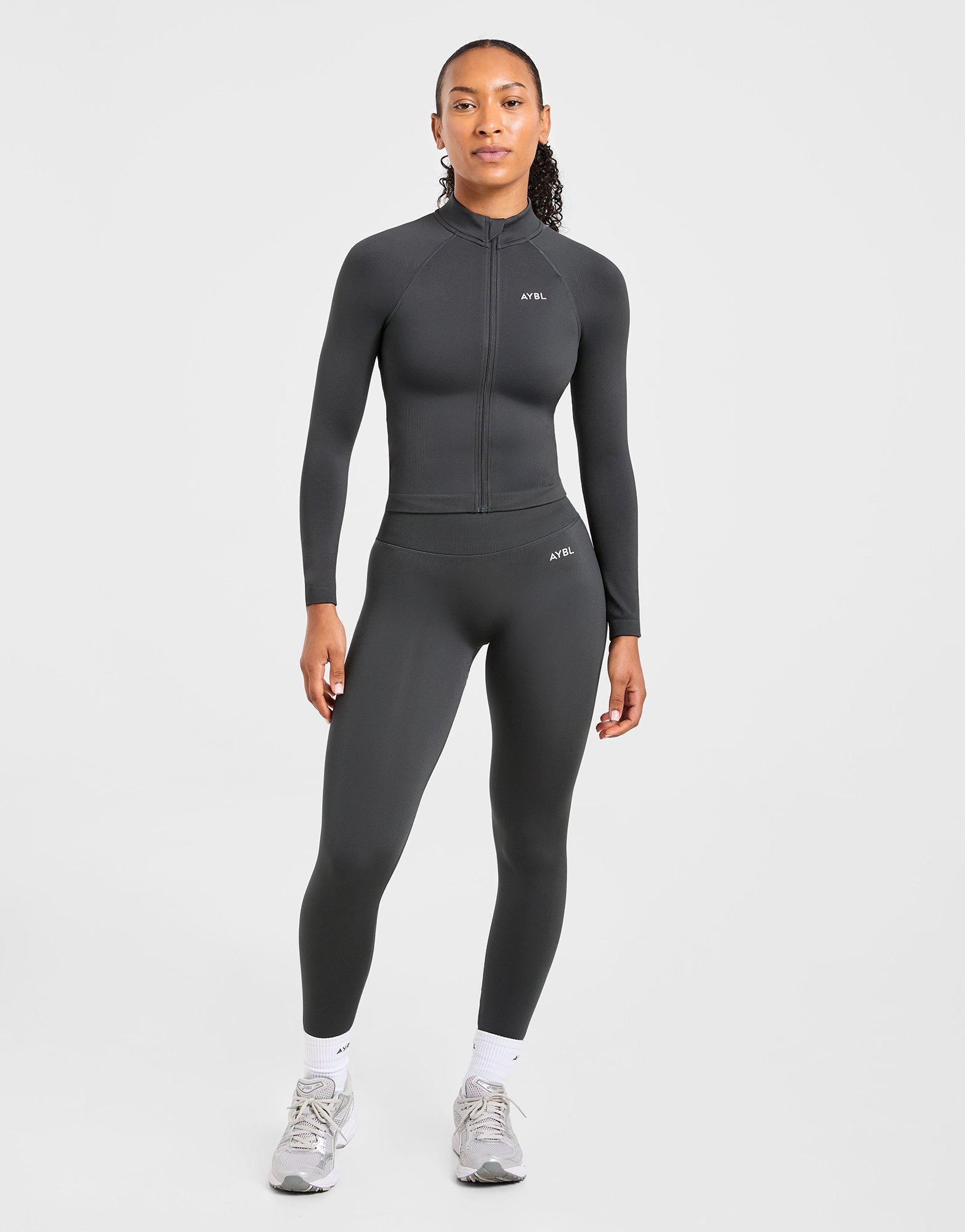Grey AYBL Adapt Seamless Full Zip Top - JD Sports NZ