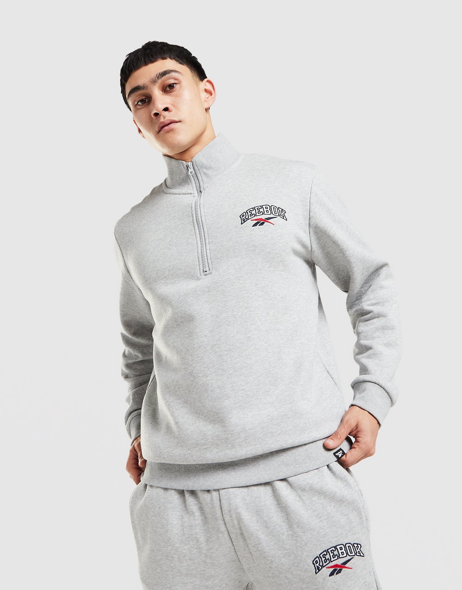 Harmaa Reebok State 1/4 Zip Track Top - JD Sports Finland
