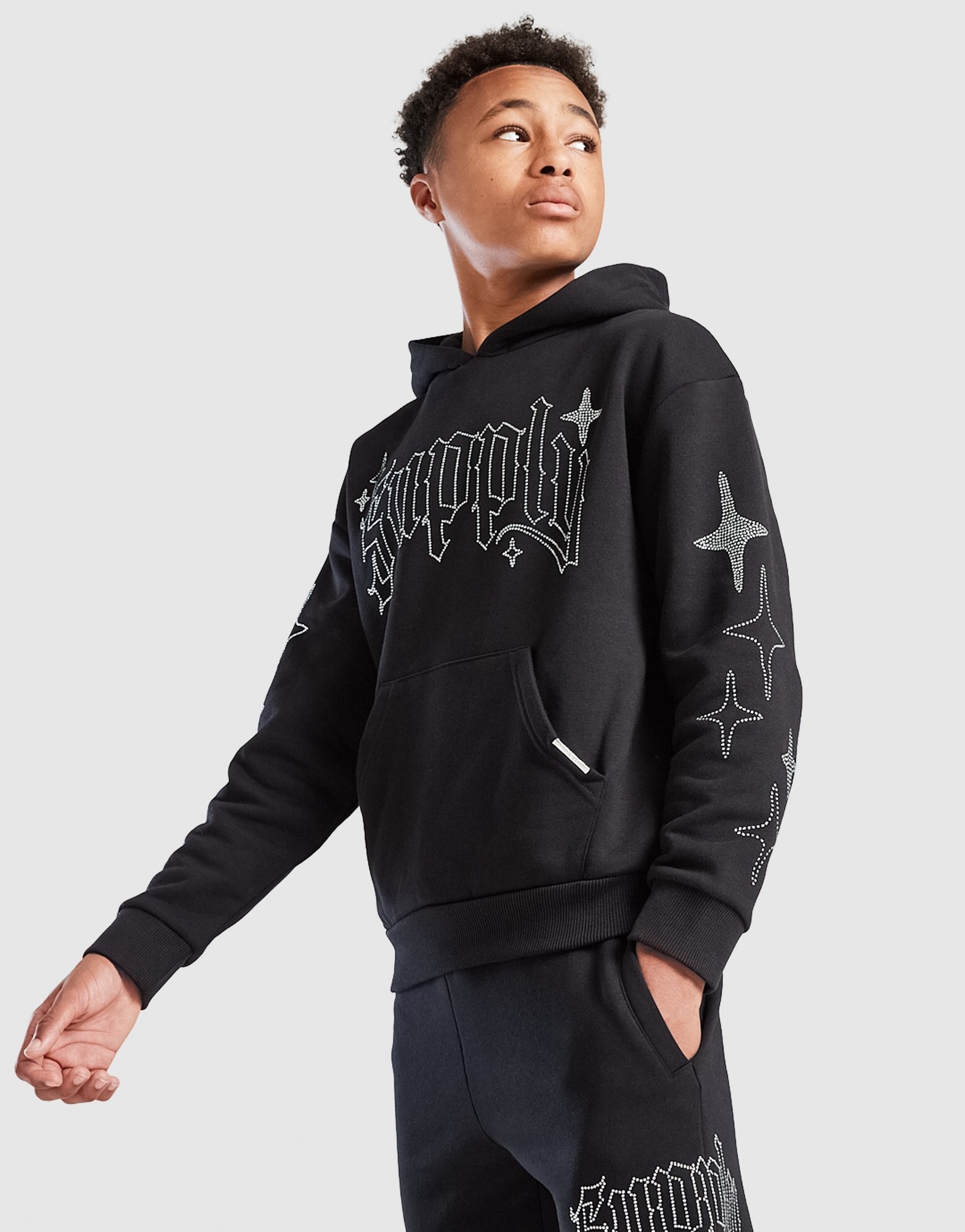 Black Supply & Demand Hartyside Hoodie Junior - JD Sports Australia