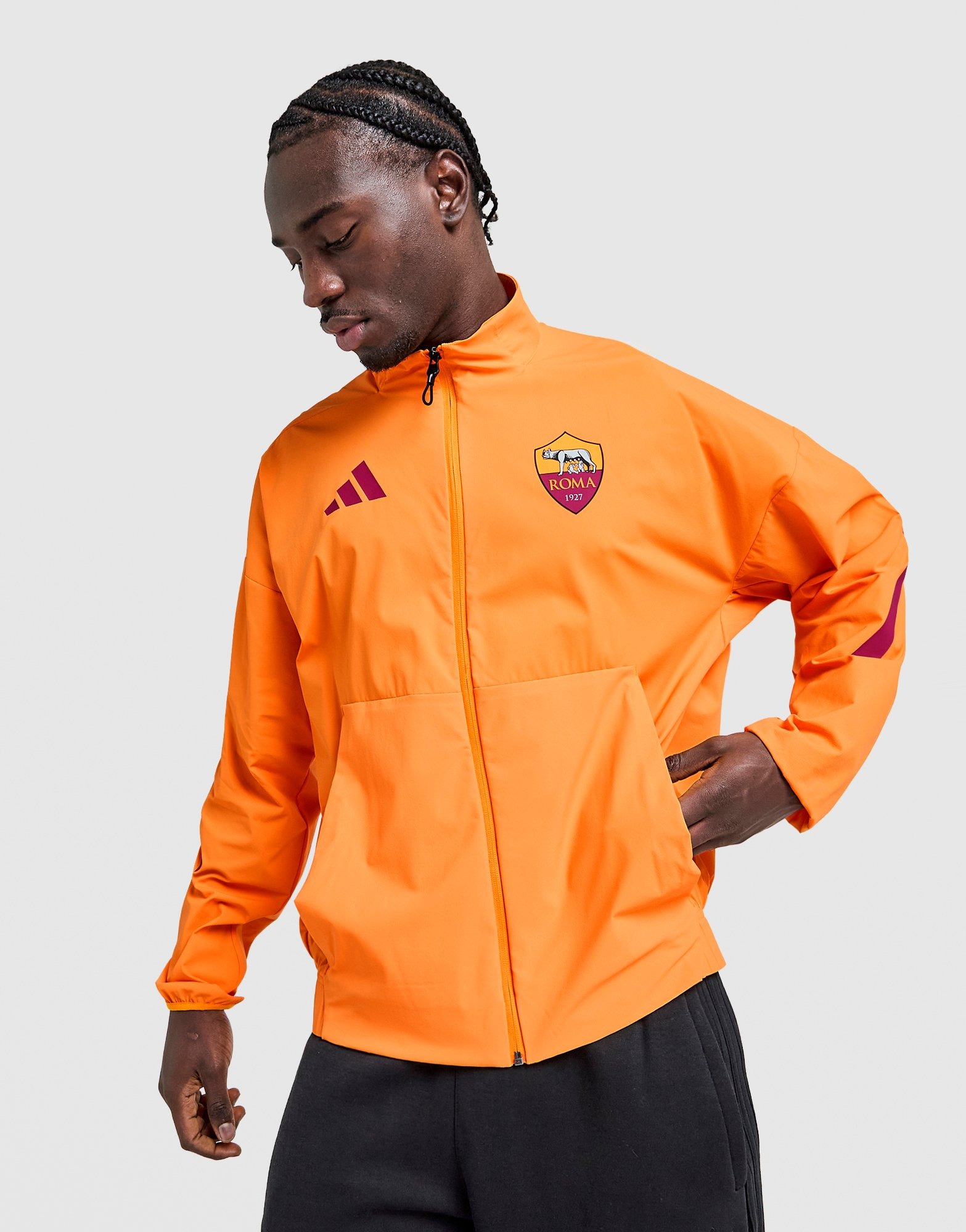Orange adidas As Roma Anthem Jacket - JD Sports Australia