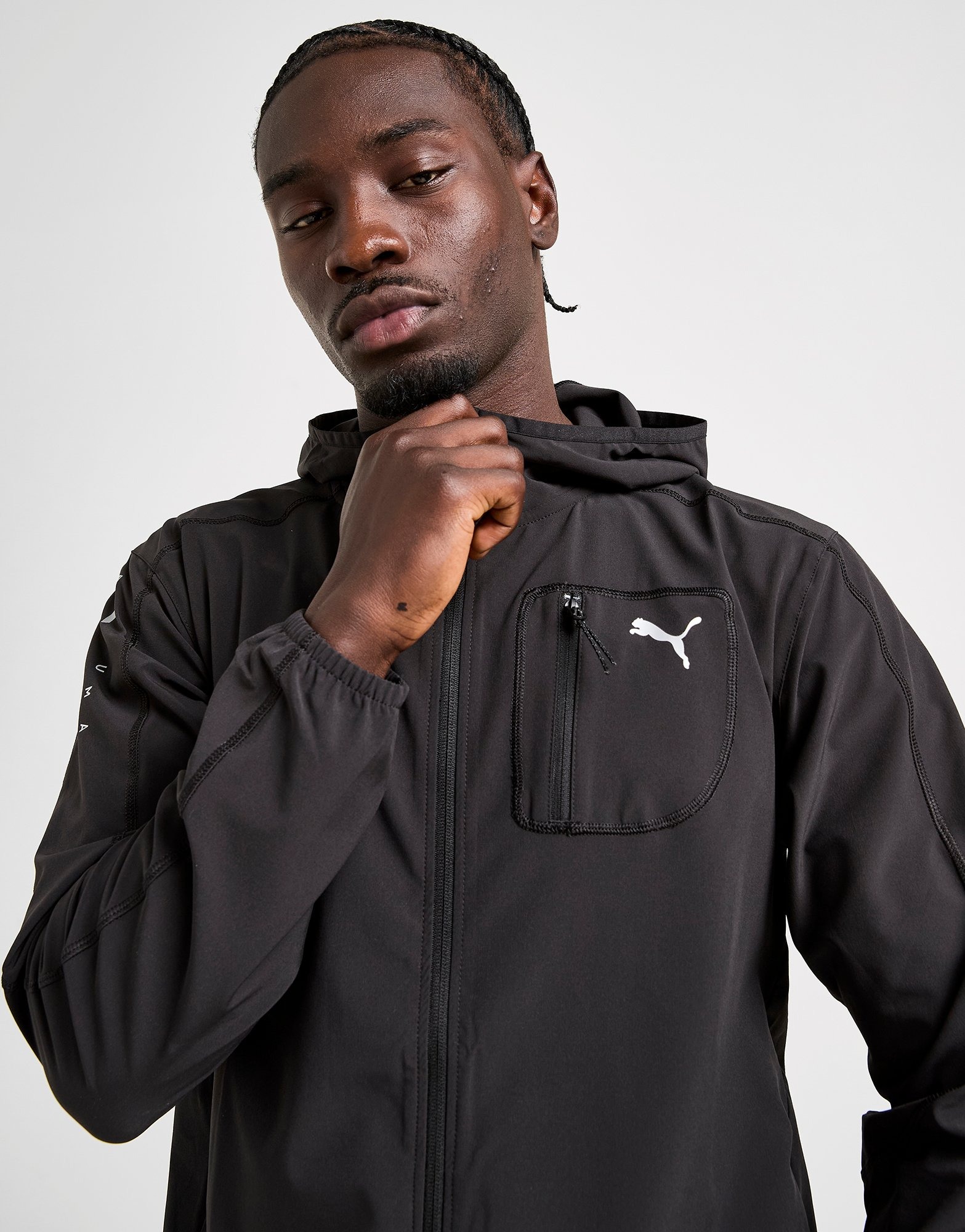 Black PUMA Flex Woven Jacket | JD Sports UK