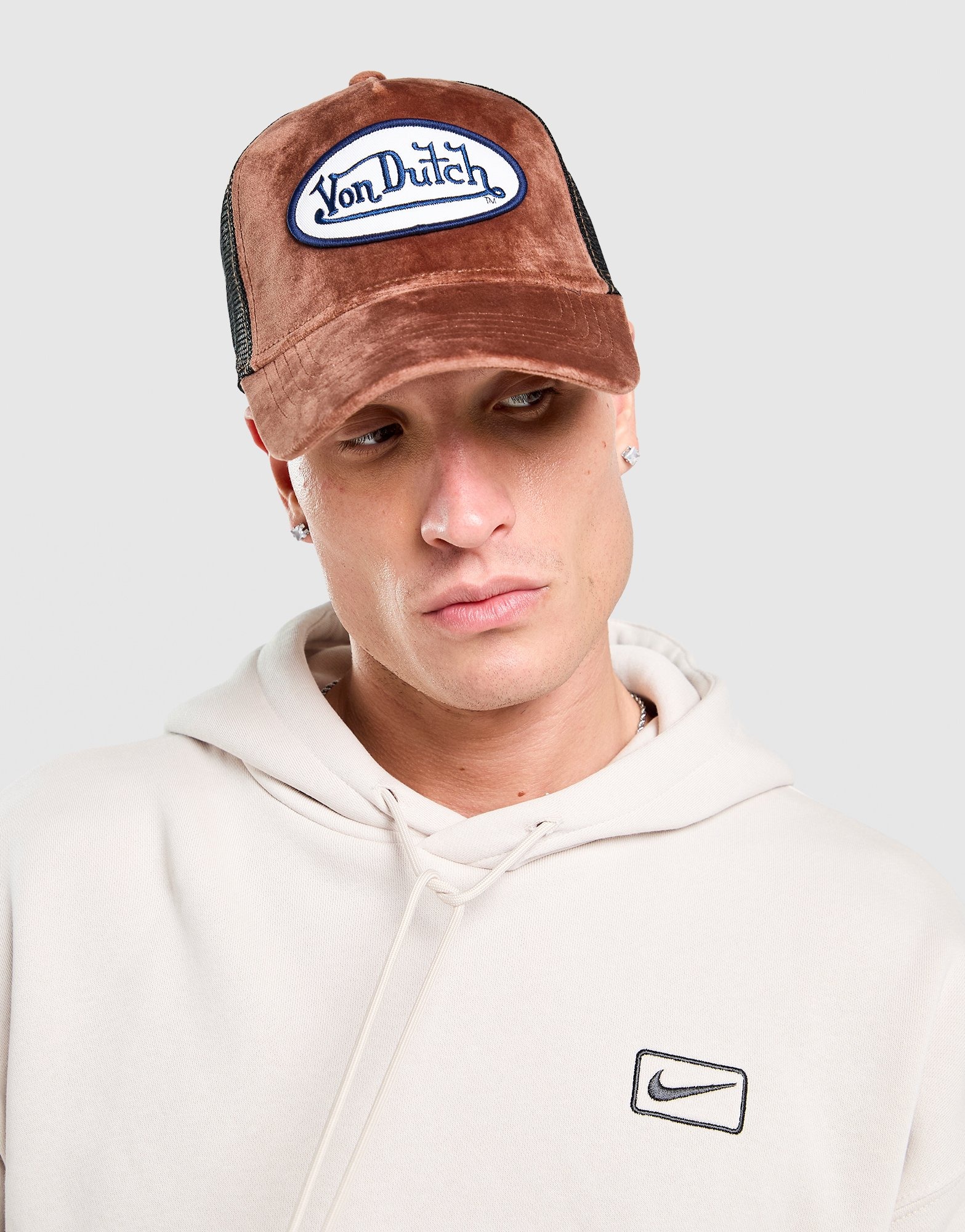 Brown Von Dutch Velvet Trucker Cap | JD Sports UK