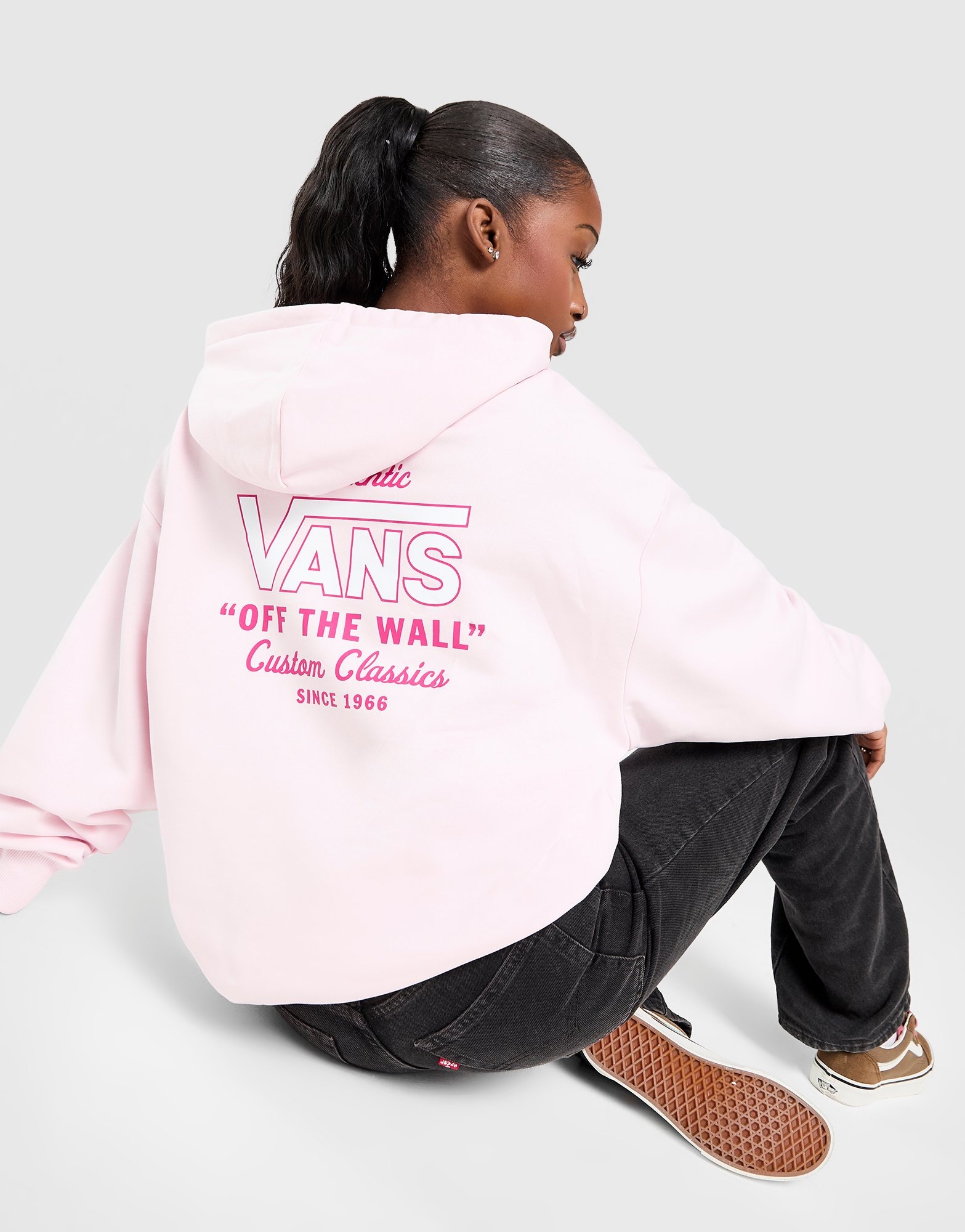 Pink Vans Holder Stack Hoodie - JD Sports NZ
