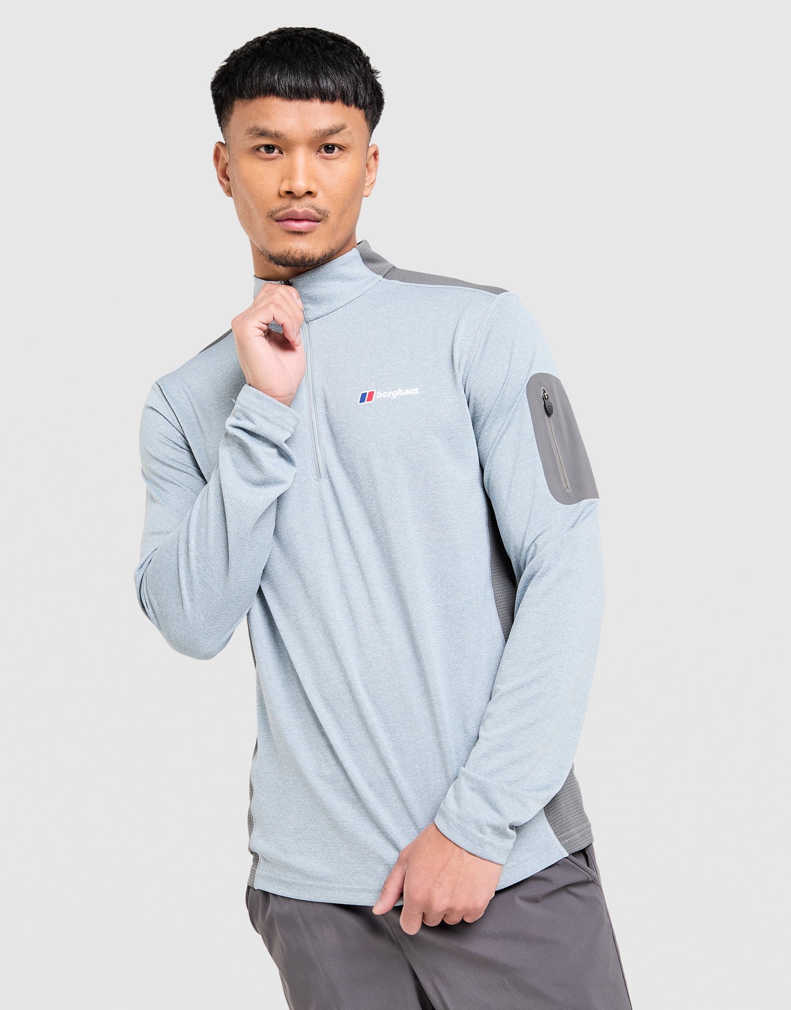 Grey Berghaus Tech 1/2 Zip Top | JD Sports UK