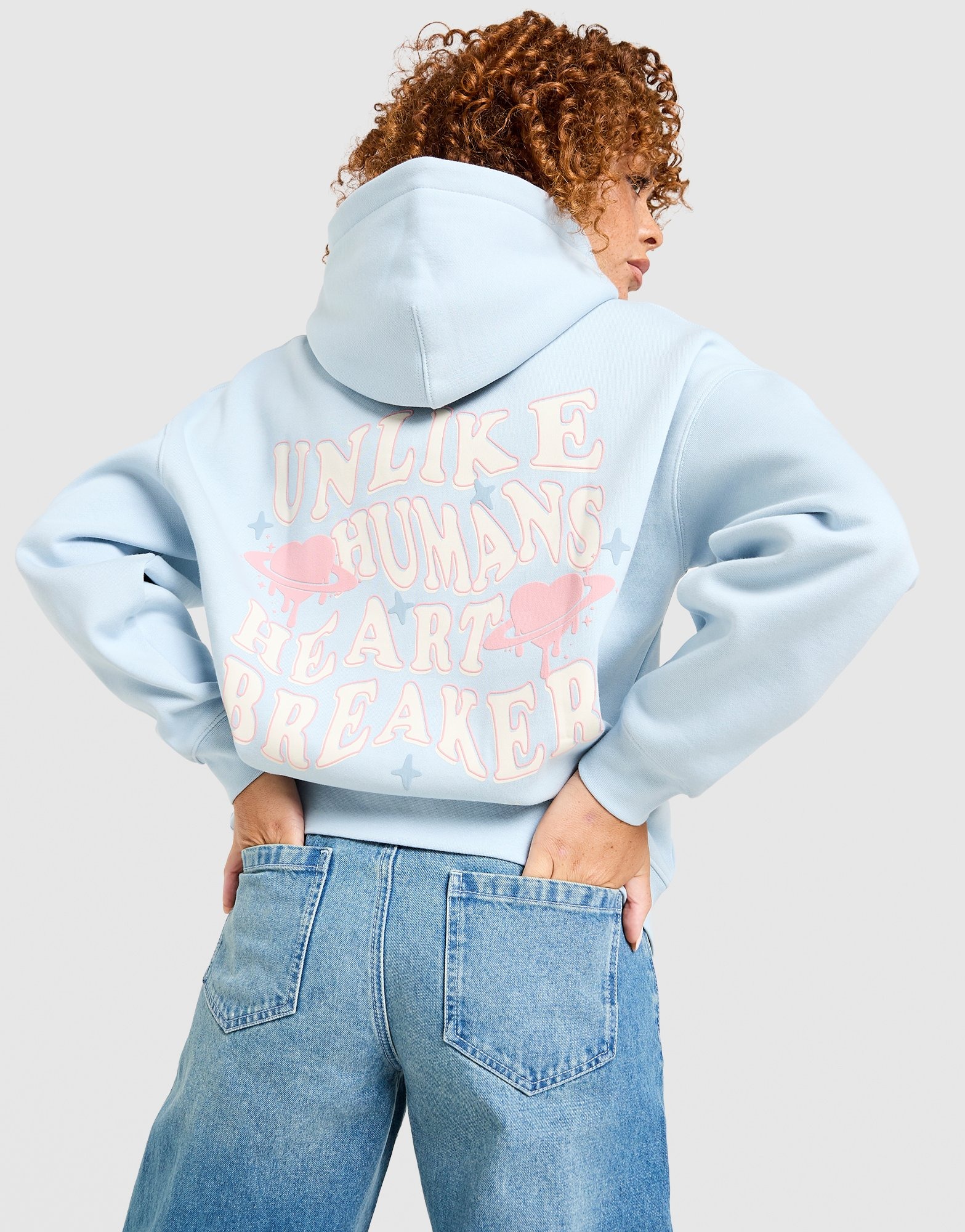 Blue Unlike Humans Wave Overhead Hoodie - JD Sports Ireland