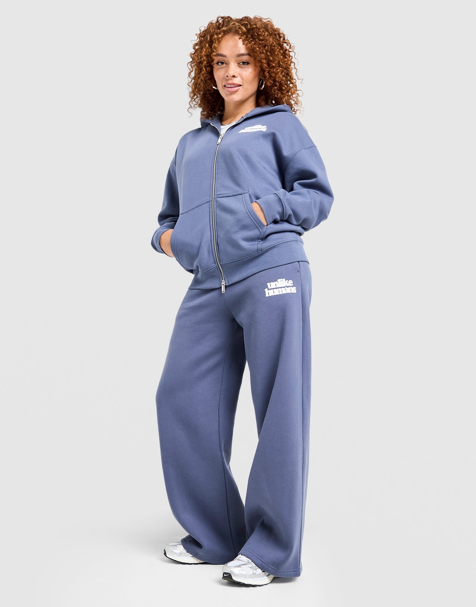 Unlike Humans Bubble Wide Leg Joggers Blau - JD Sports Österreich