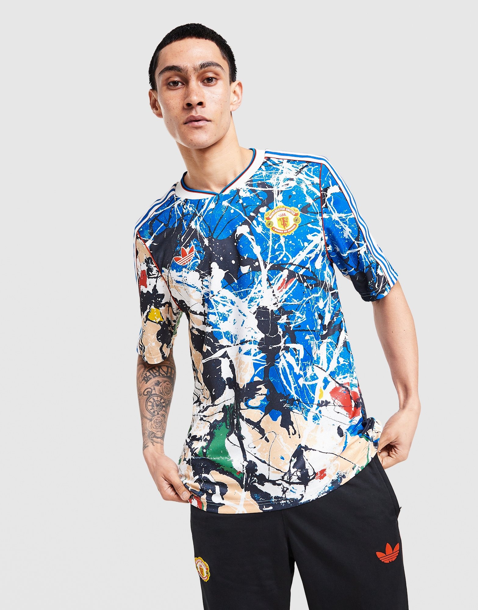 Multicolor adidas Originals x Manchester United x The Stone Roses Shirt ...