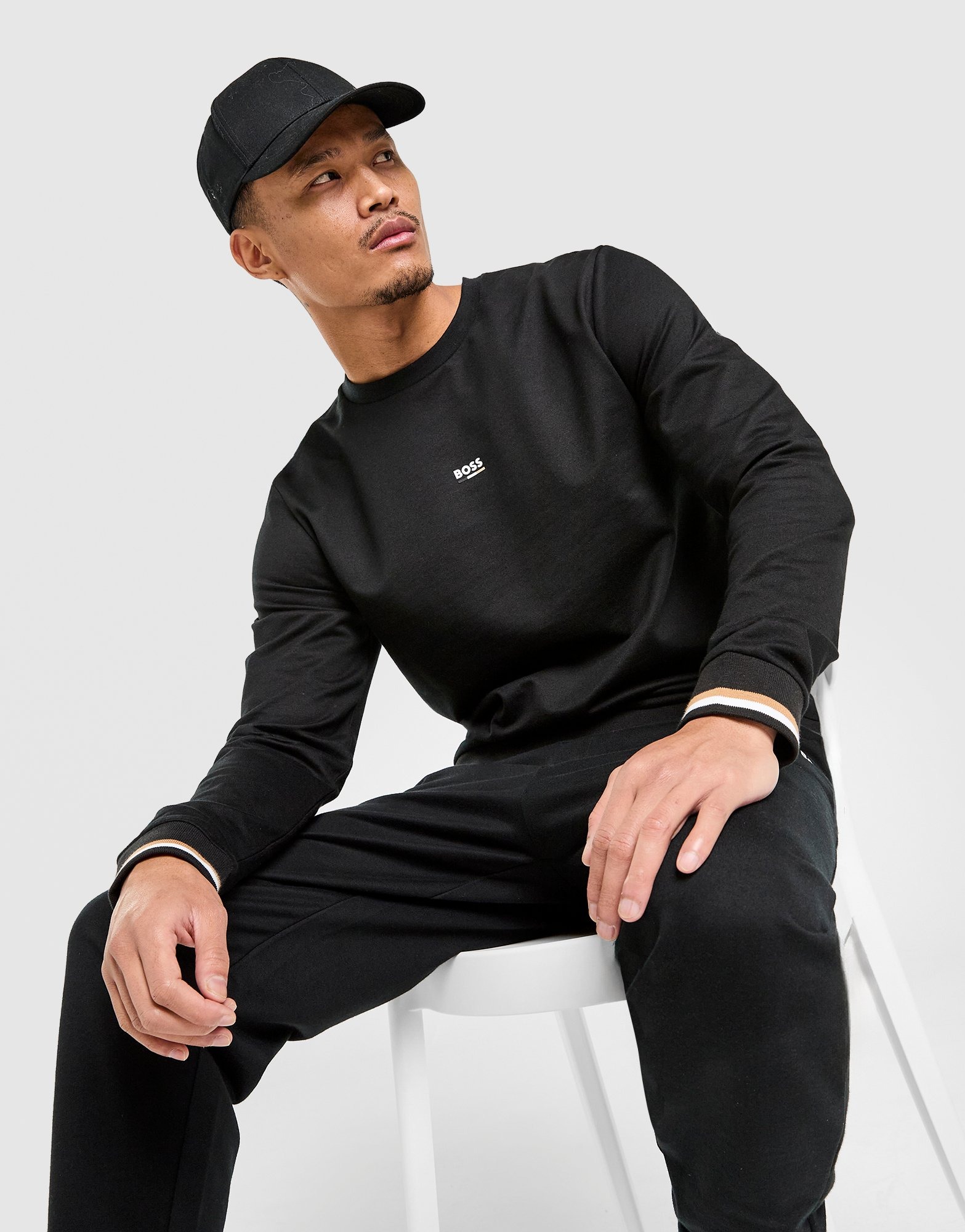 Black BOSS Iconic Crew Sweatshirt - JD Sports Global