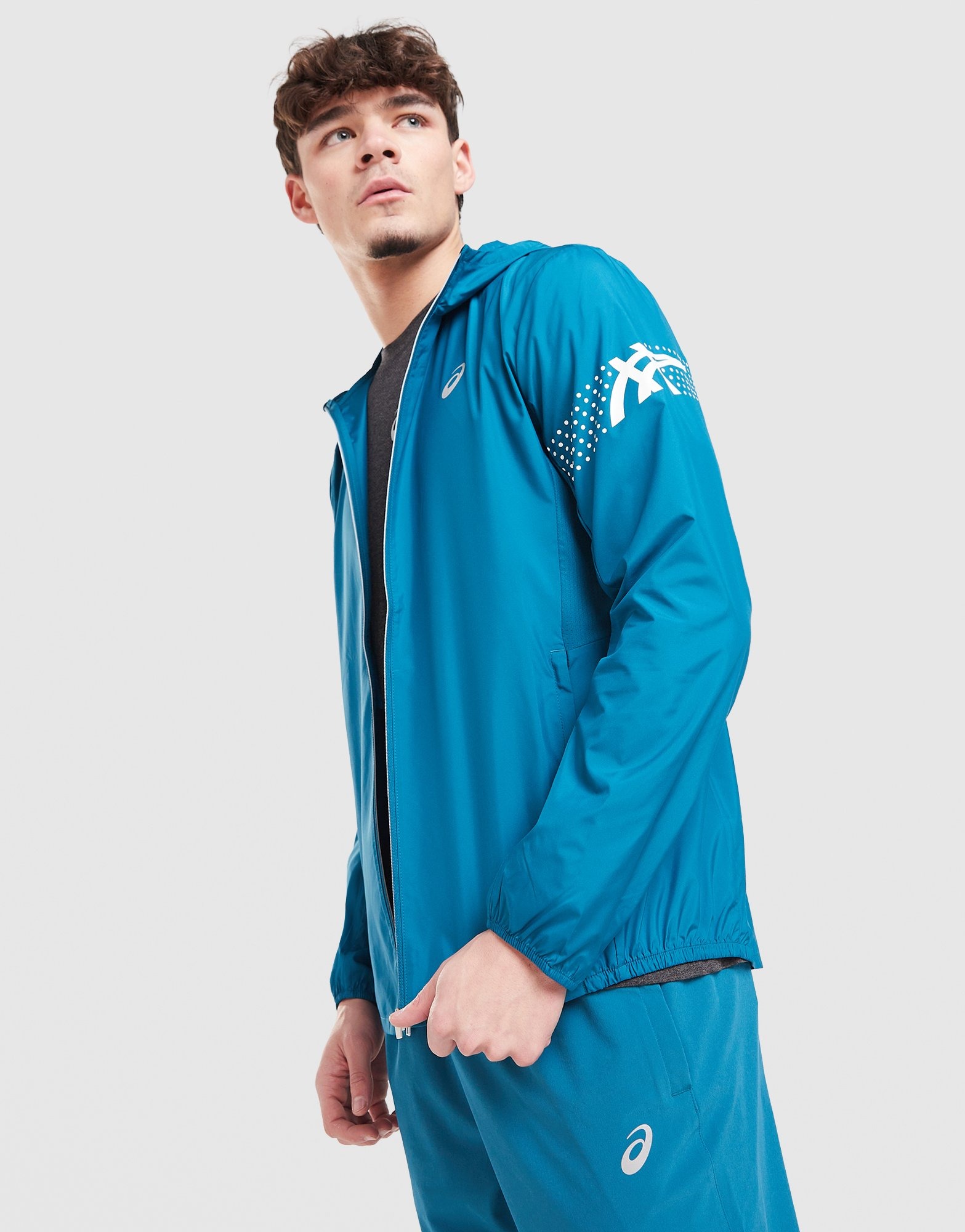 Blue ASICS Icon Jacket | JD Sports UK