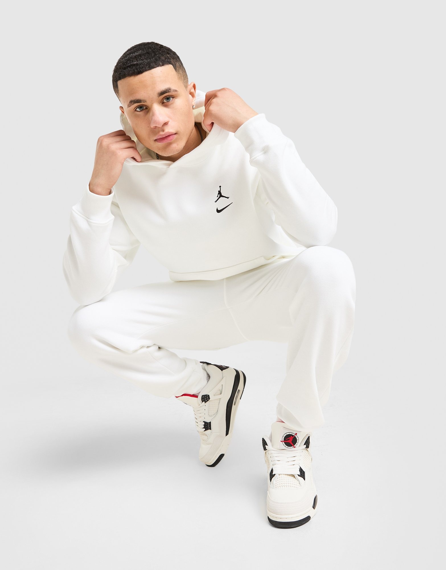White Jordan Jumpman Swoosh Overhead Hoodie - JD Sports NZ