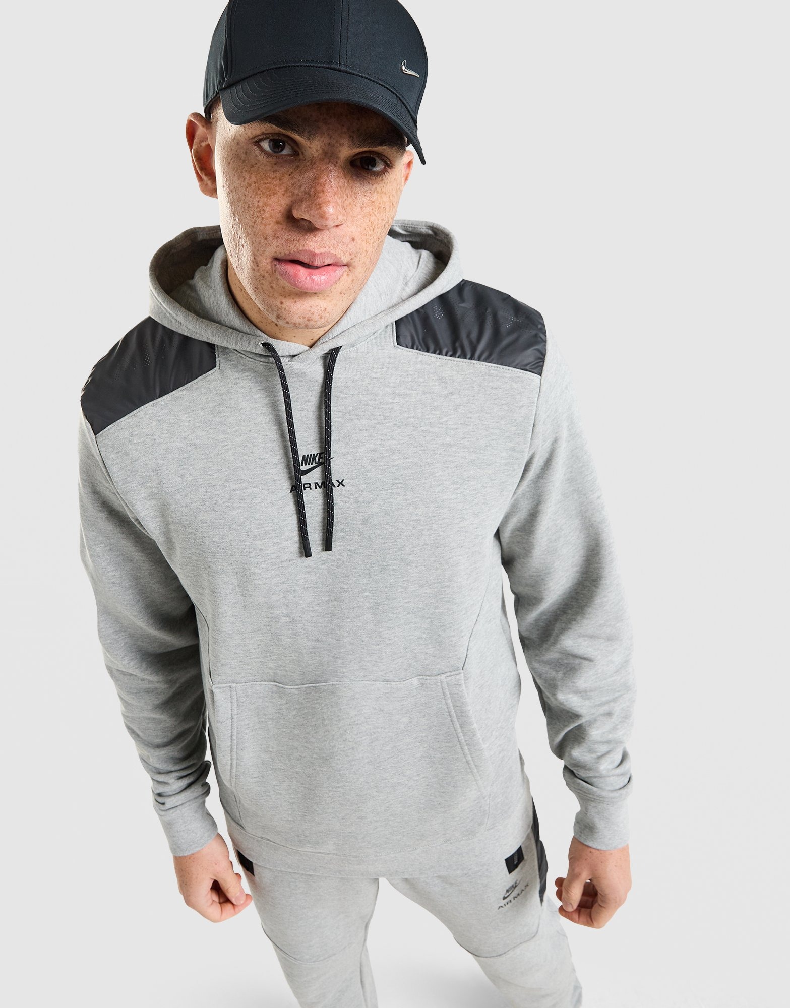 Grey Nike Air Max Fleece Overhead Hoodie | JD Sports UK