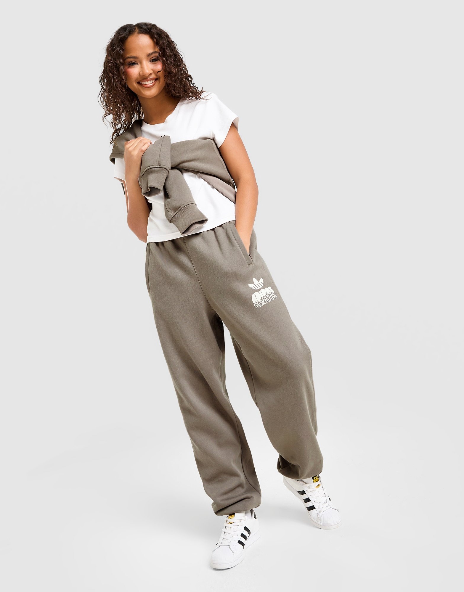 Brown adidas Originals Wave Graphic Joggers - JD Sports Ireland