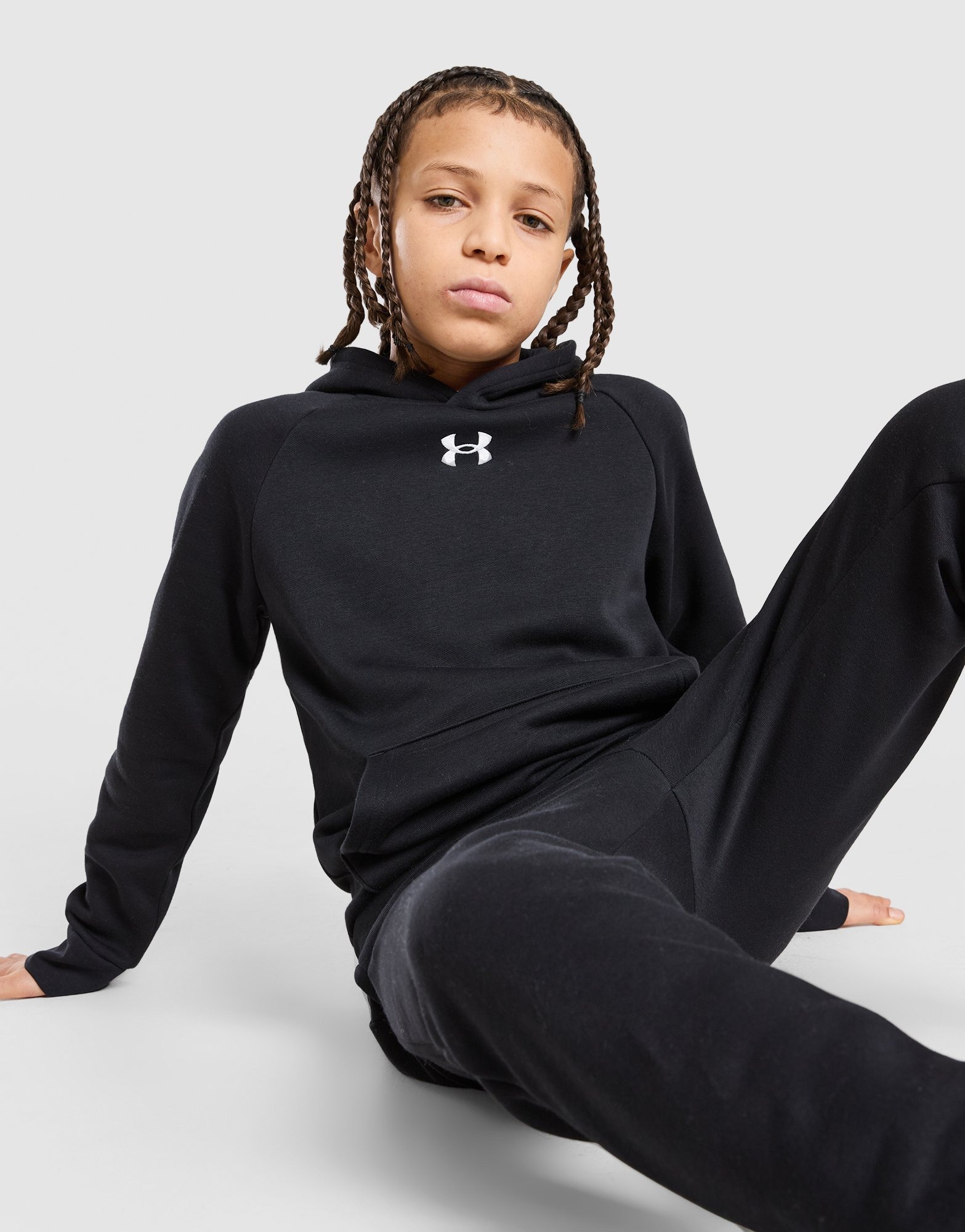 Black Under Armour Rival Fleece Hoodie Junior - JD Sports Global