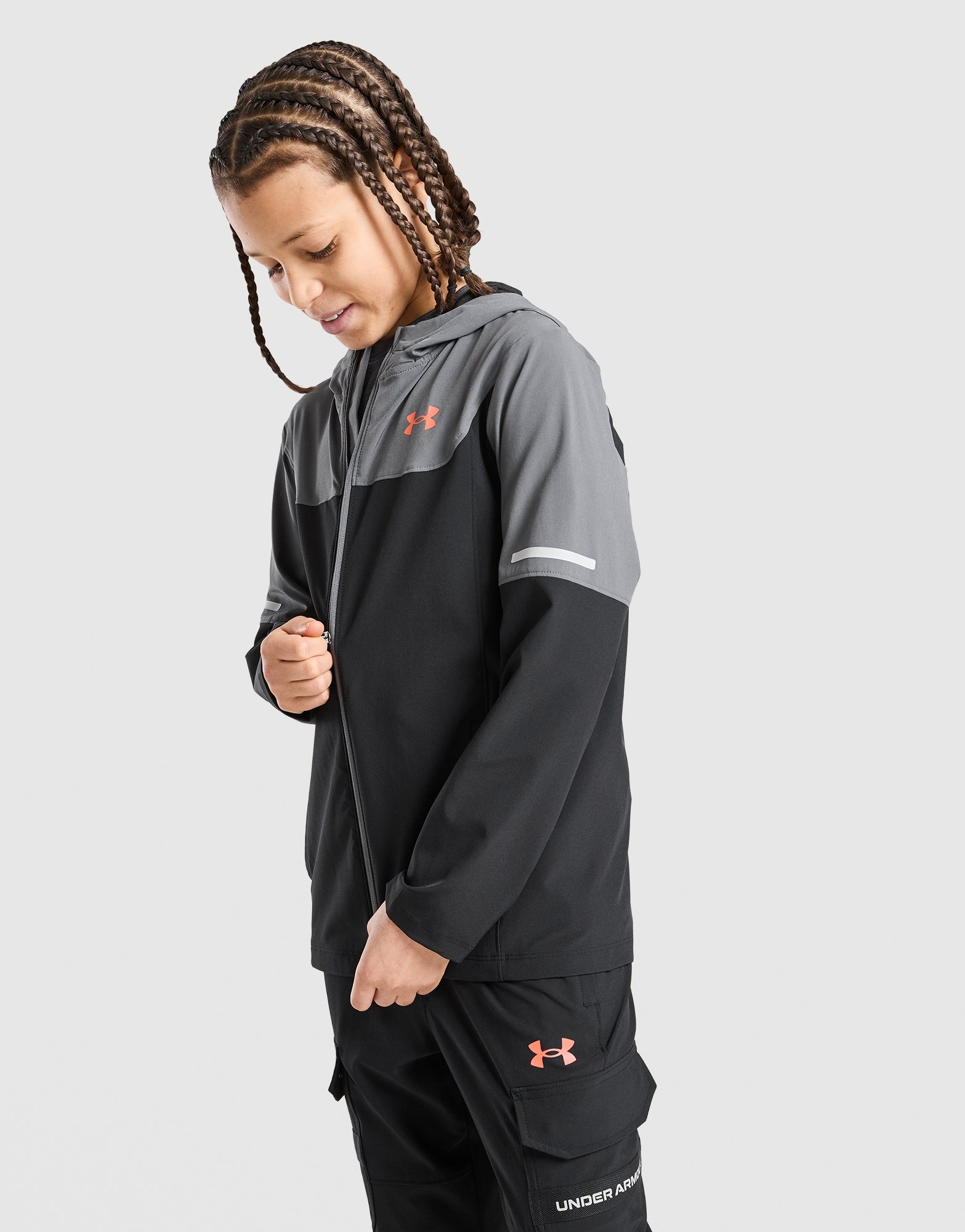 Sort Under Armour Tech Utility Colour Block Jacket Junior - JD Sports ...